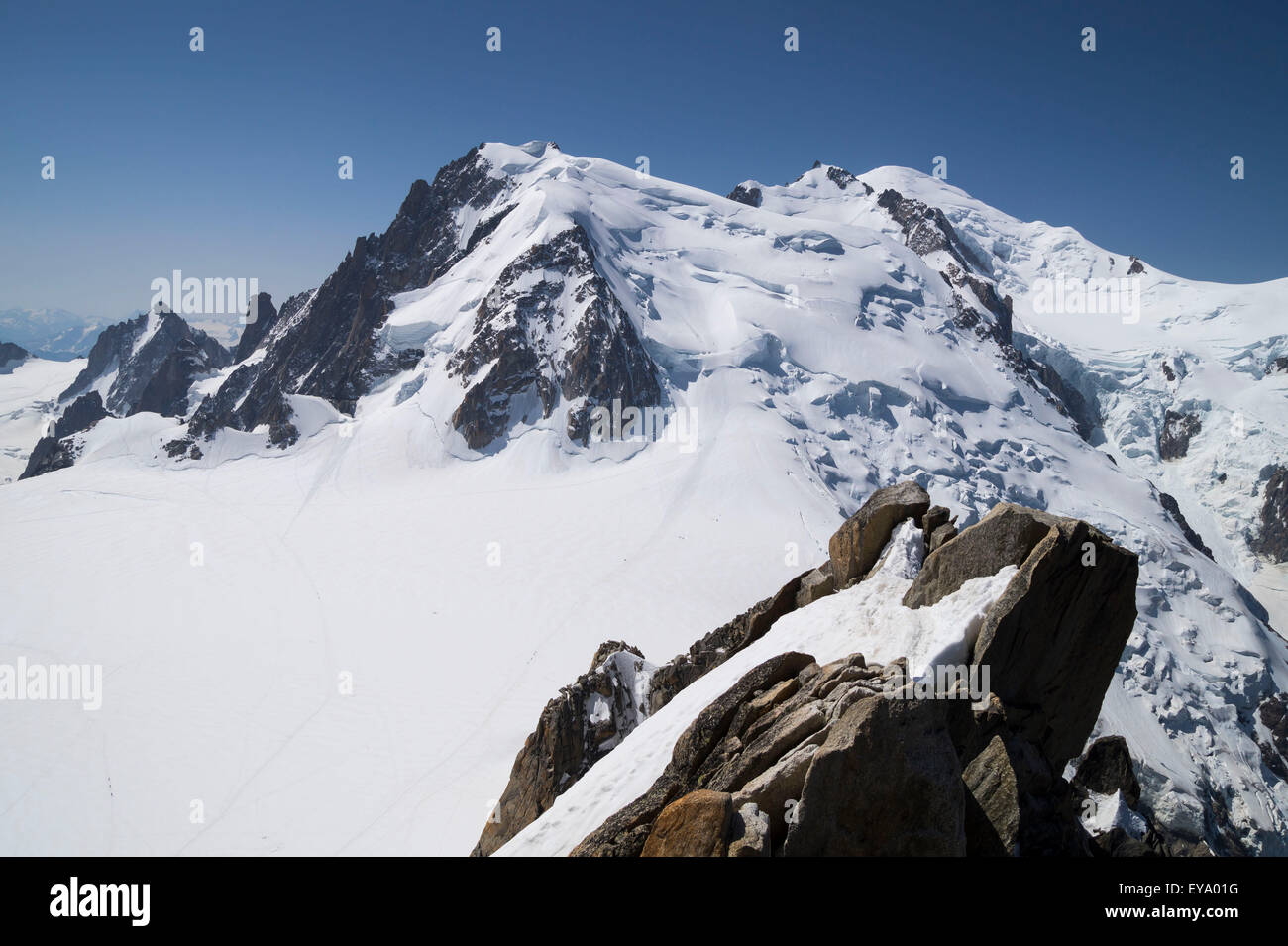 Mont Blanc Massif , natural heritage , French Alps Stock Photo - Alamy