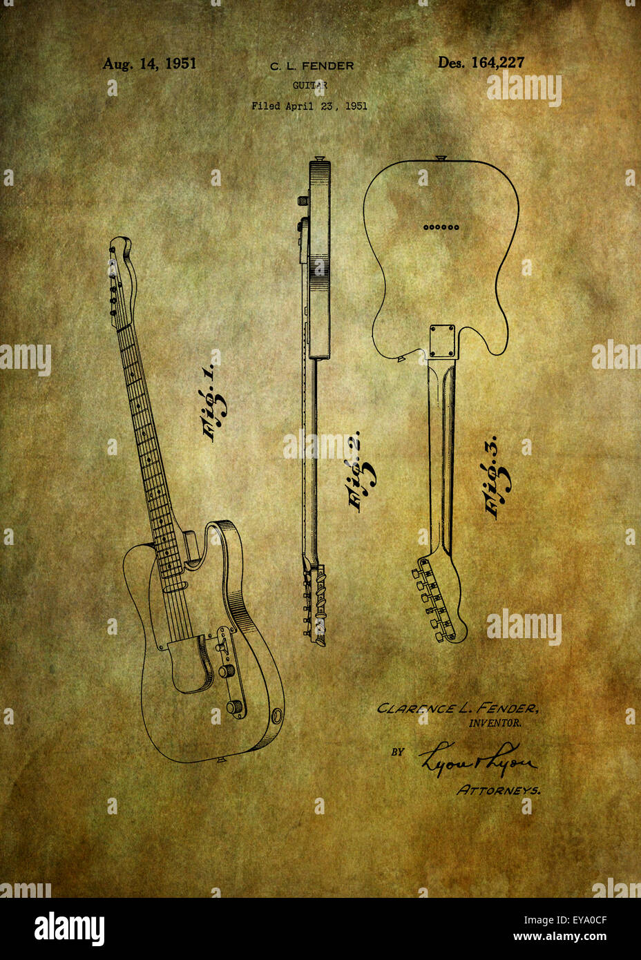 Fender guitar patent from 1951 Patent Art - Fine Art Photograph Based ...