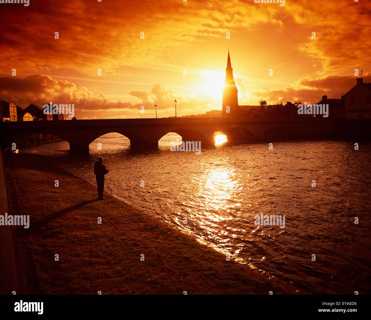Salmon Fishing, Ridgepool, Ballina, Co Mayo, Ireland Stock Photo - Alamy