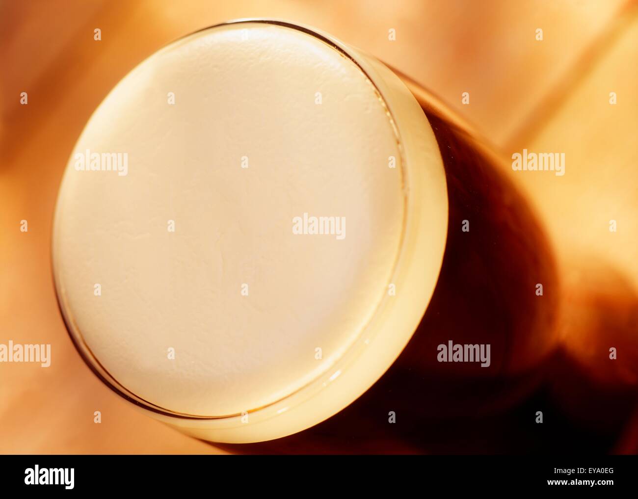 Pint Of Stout; View Of A Beer Head Stock Photo - Alamy