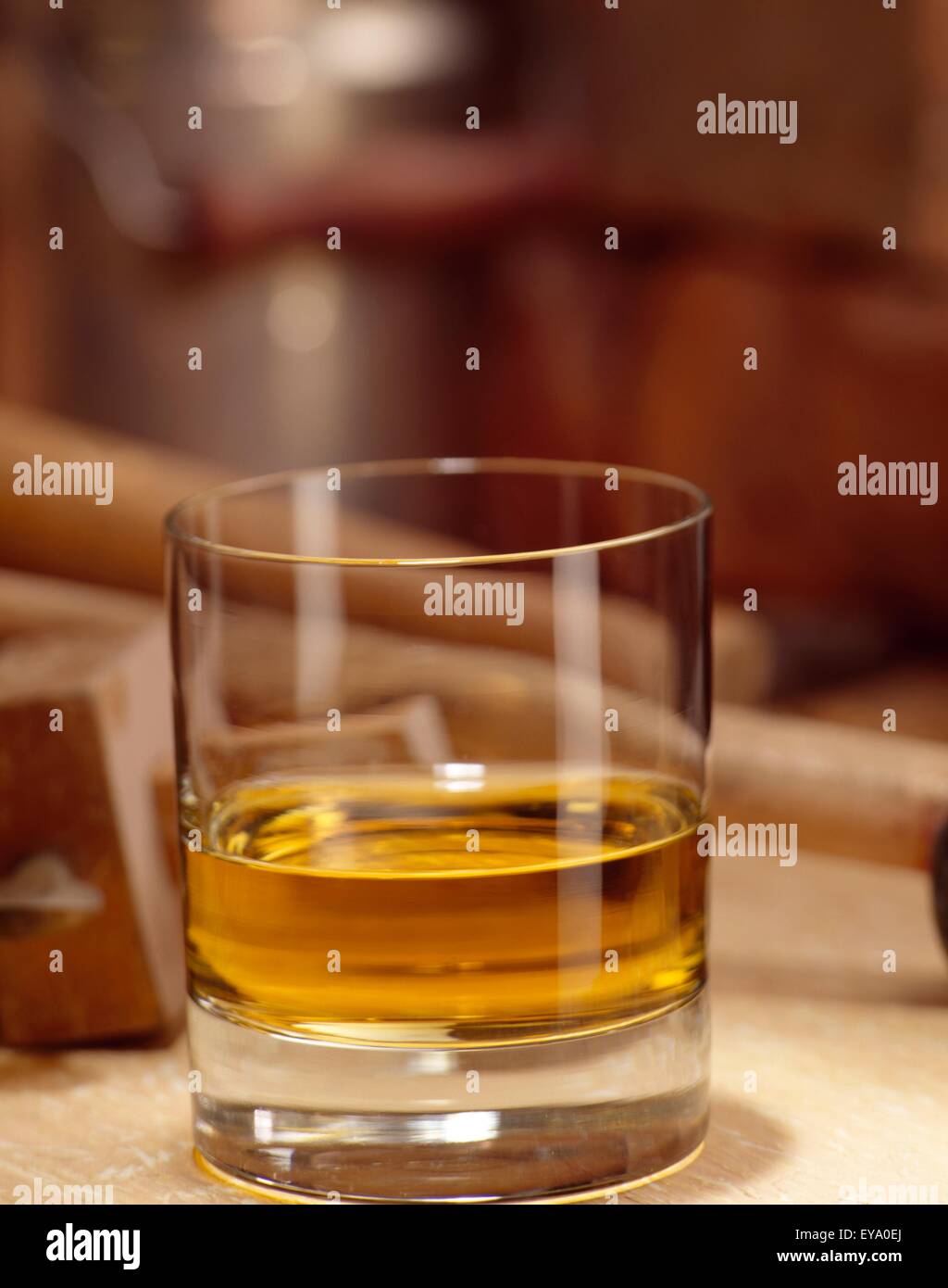 Whiskey Straight; Glass Of Liquor Stock Photo - Alamy