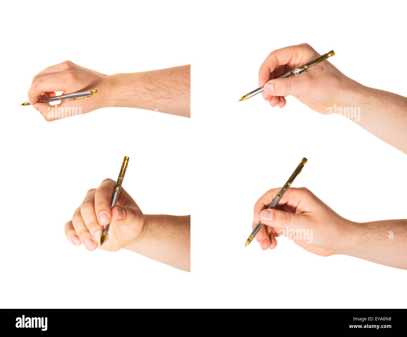 Hand holding a pen isolated Stock Photo - Alamy