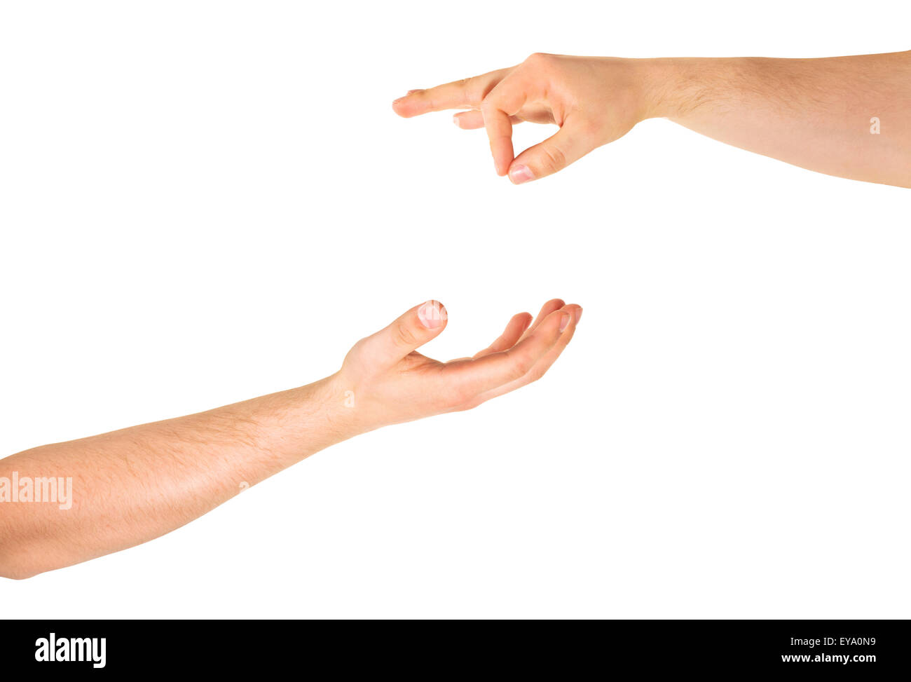 Helping hand close up empty palm hi-res stock photography and images ...