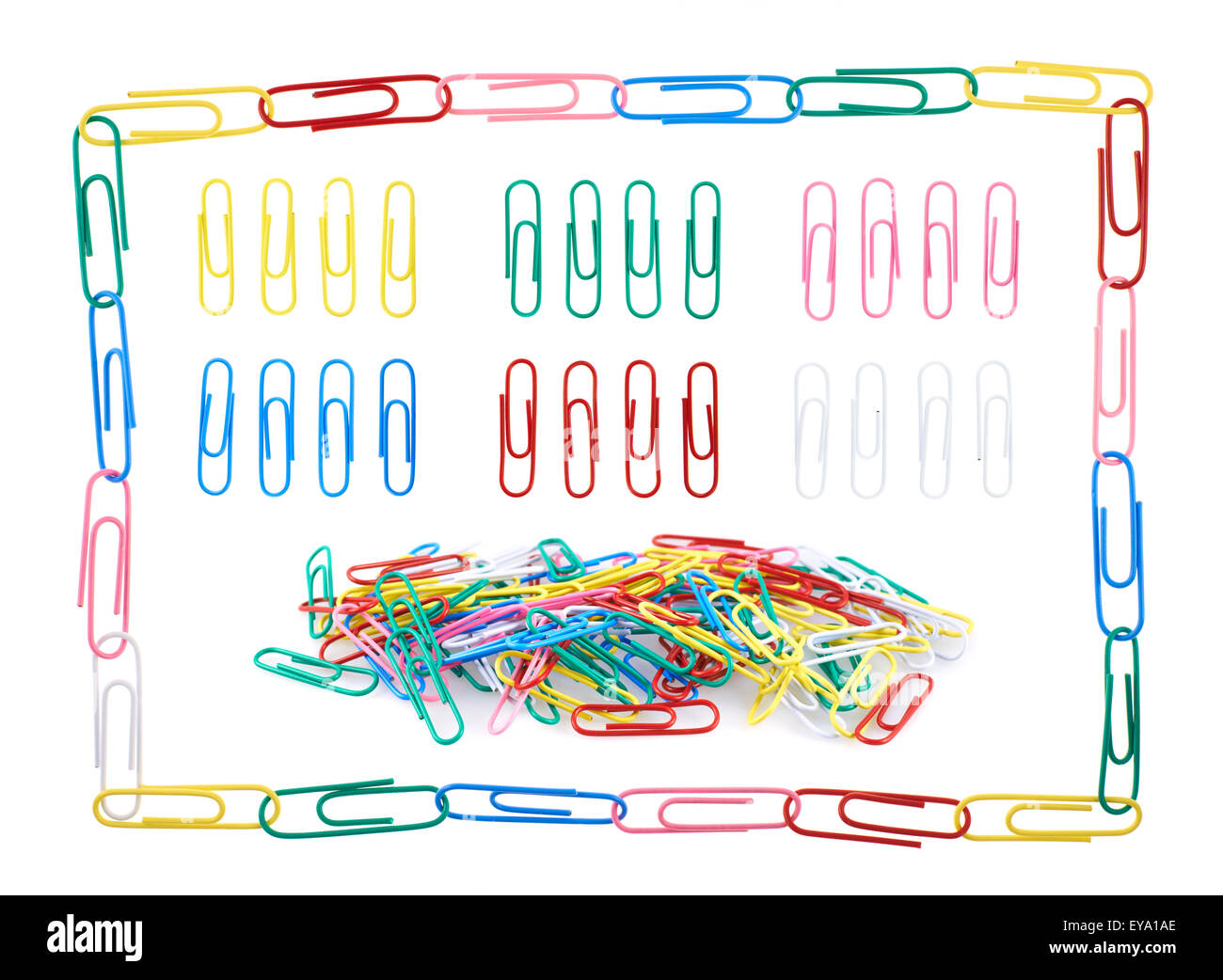 Set of multiple colorful paper clips Stock Photo - Alamy