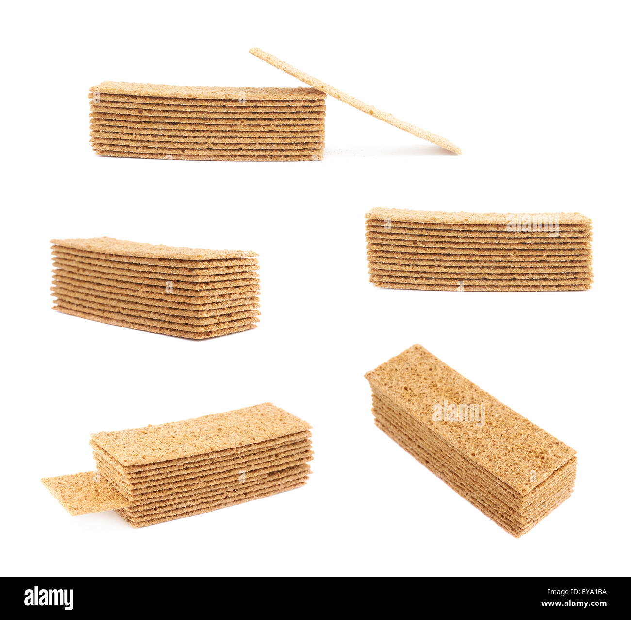 Bread cracker snacks isolated Stock Photo - Alamy