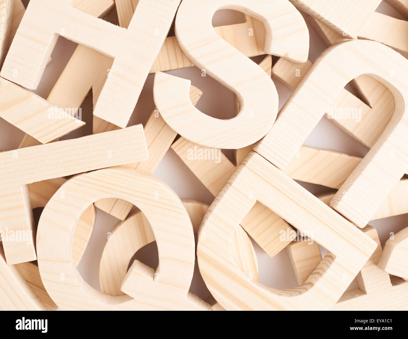 Surface covered with wooden letters Stock Photo - Alamy