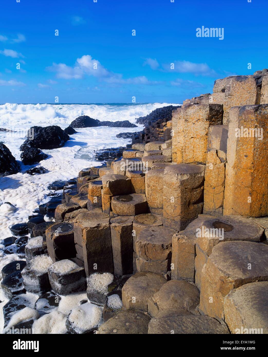 Basalt Hexagonal Columns, The Giant's Causeway, Co Antrim, Ireland ...