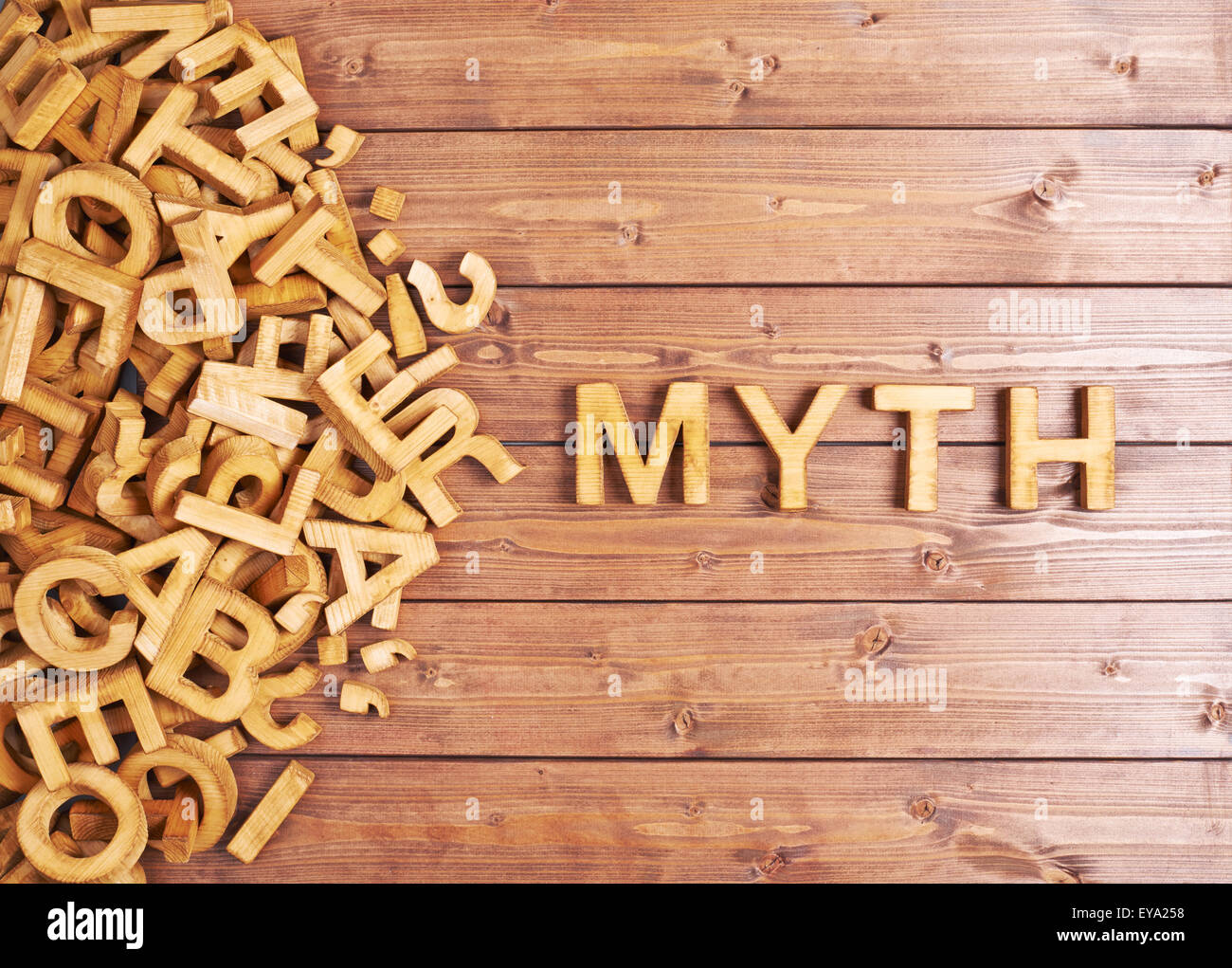 Word myth made with wooden letters Stock Photo - Alamy