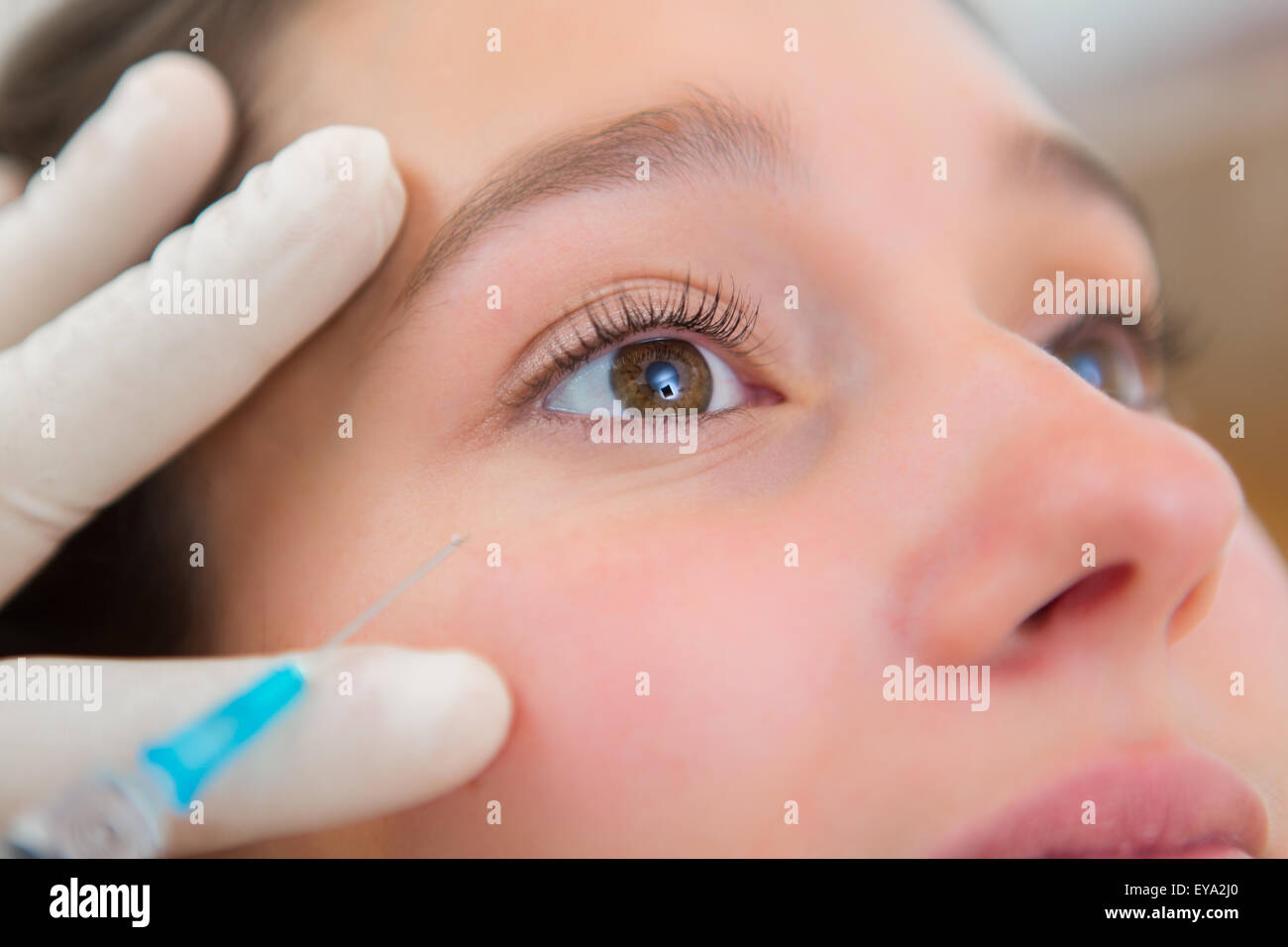 Detailled Close up view of a lip injection Stock Photo - Alamy