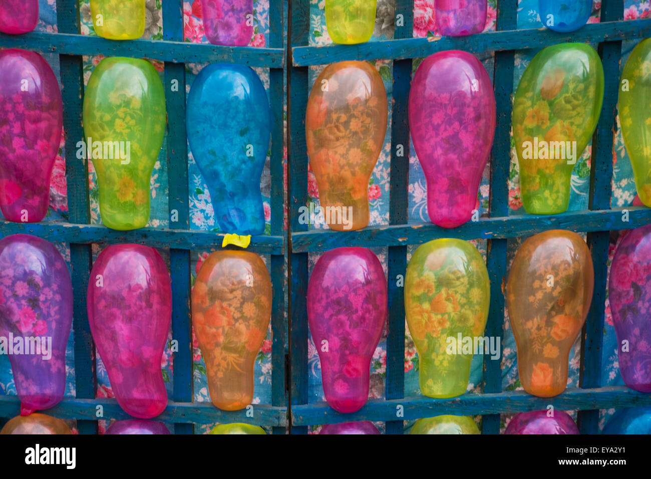 Balloon targets at a stall at hmong new year festival hi-res stock ...