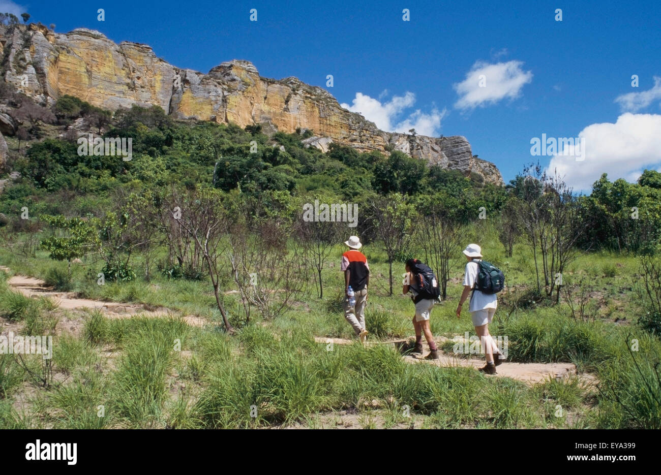 Backpacker Tourists, Isalo National Park,Madagascar Stock Photo - Alamy