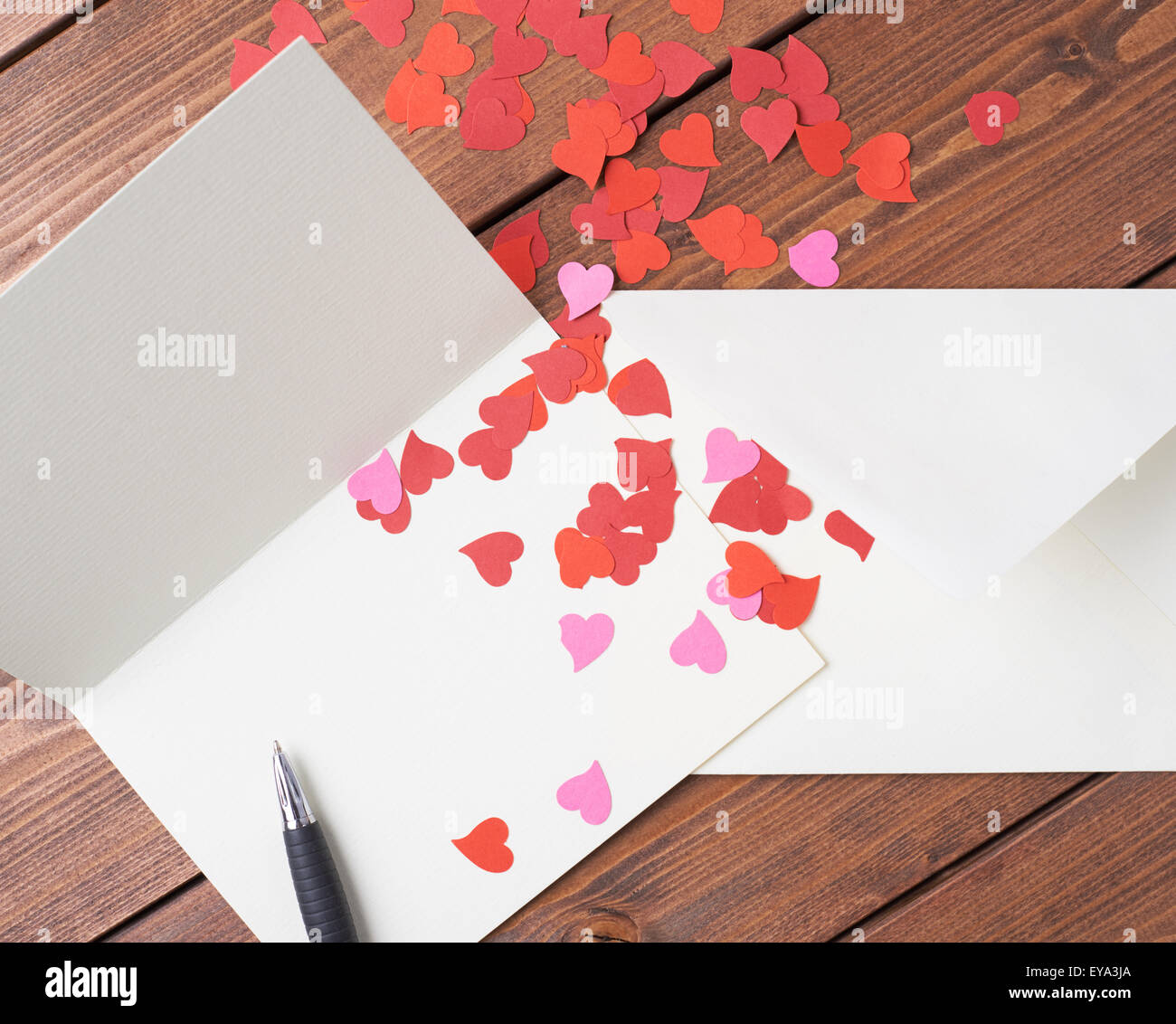 Empty valentine card composition Stock Photo - Alamy