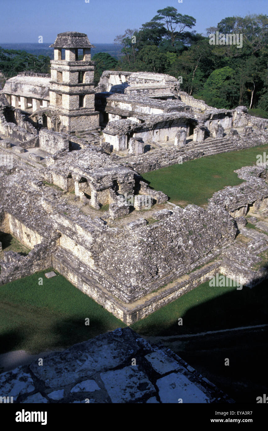Palenque Ancient Ruins,Elevated View, Chiapas,Mexico Stock Photo - Alamy