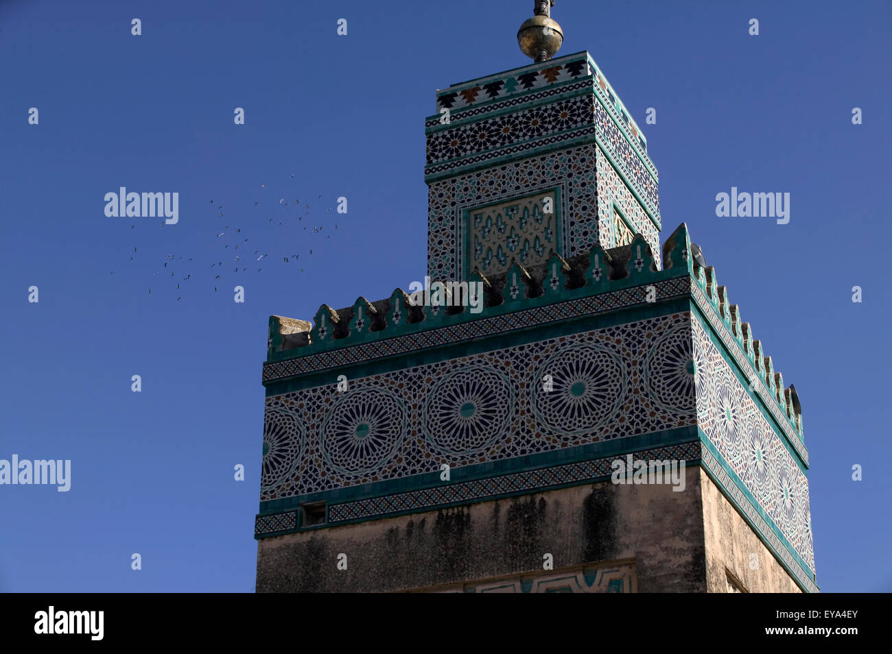 Top Of Minaret In Medina, Fes,Morocco Stock Photo - Alamy