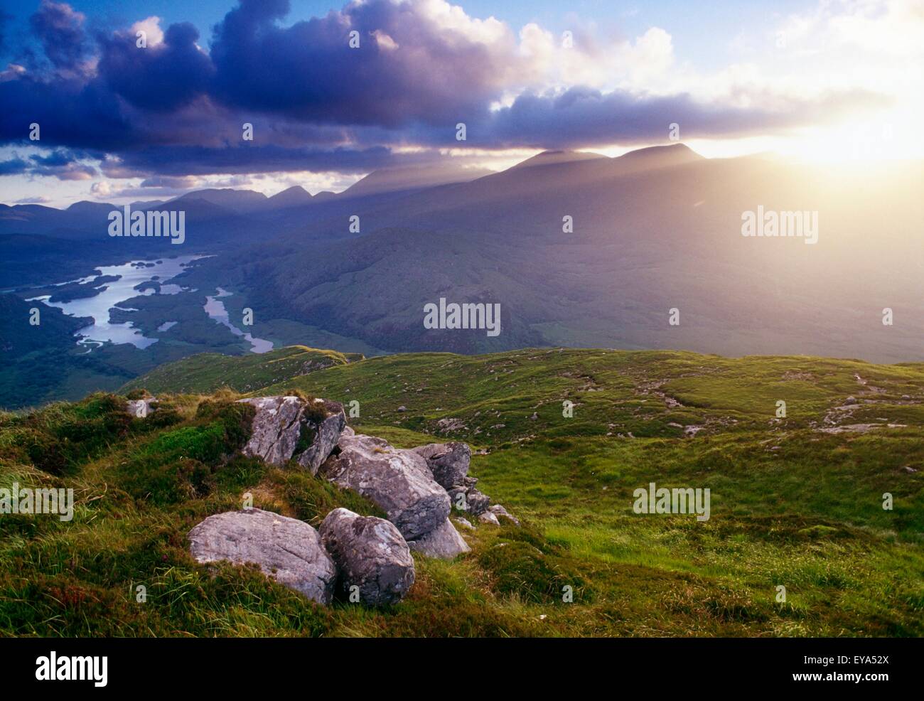 Macgillycuddy's Reeks, Killarney National Park, County Kerry, Ireland ...