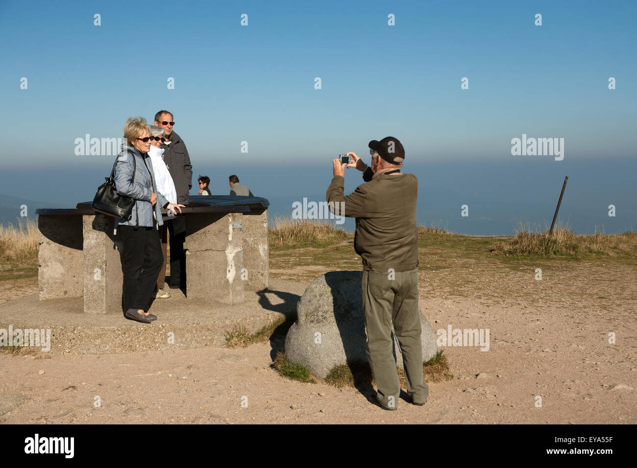 Metzeral, France, tourists on the summit of Hohneck Stock Photo - Alamy