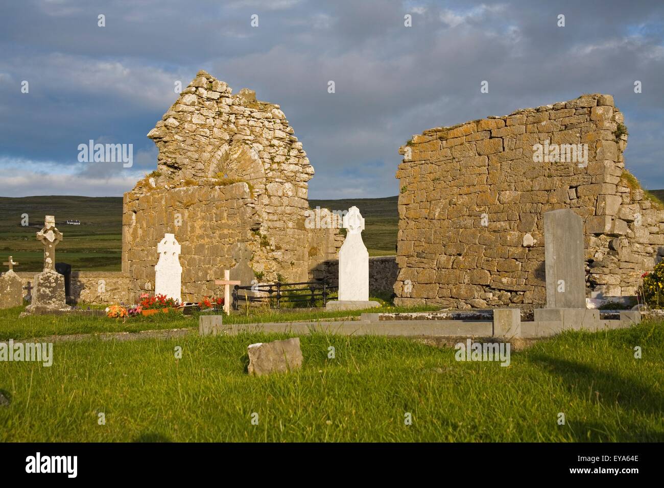 Craggagh, Fanore, County Clare, Ireland; Graveyard & Church Stock Photo ...