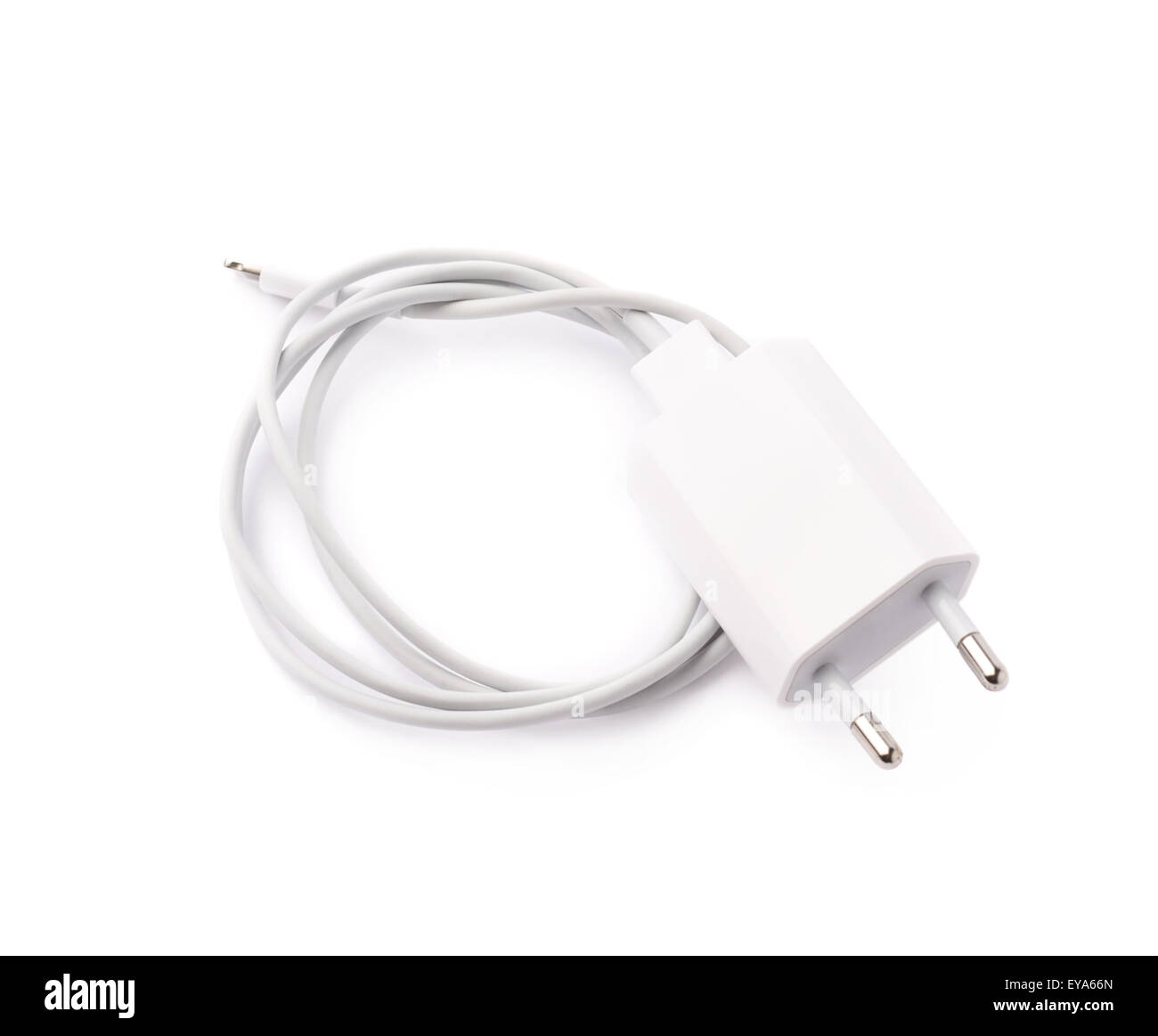 White usb adapter charger isolated Stock Photo - Alamy