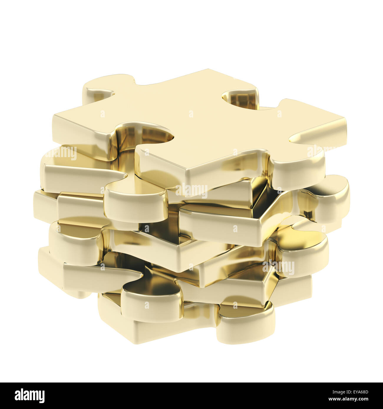 Jigsaw puzzle pieces pile Cut Out Stock Images & Pictures - Alamy