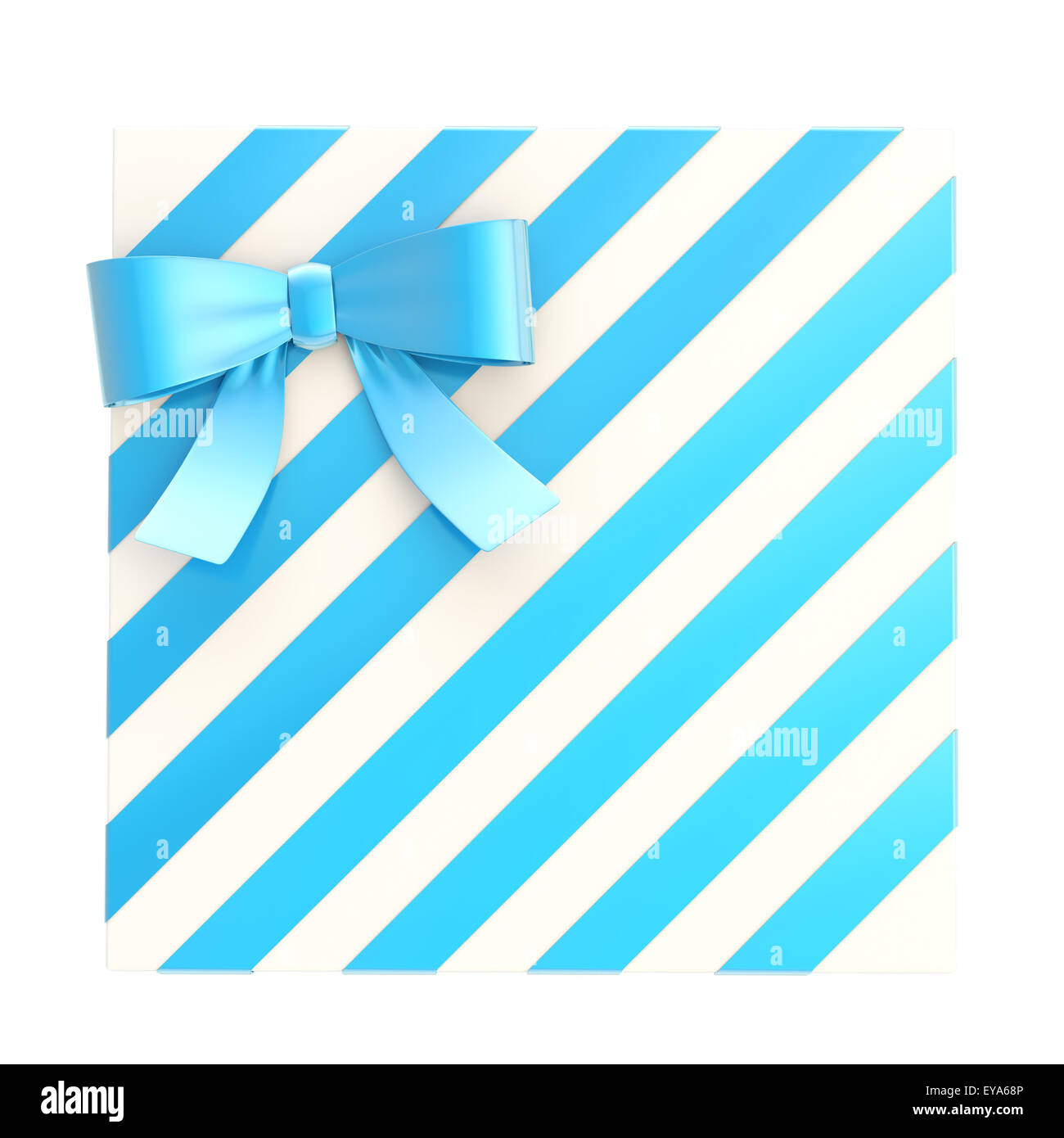 Wrapped gift box with a bow and ribbon Stock Photo - Alamy