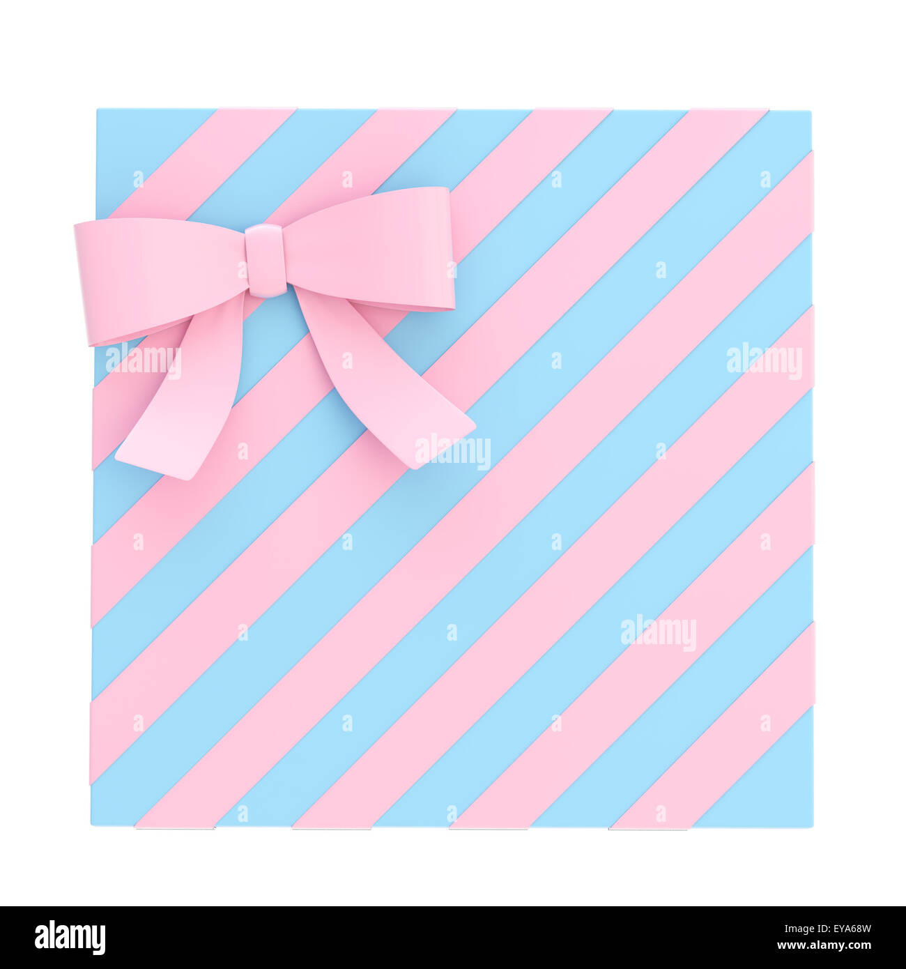 Wrapped gift box with a bow and ribbon Stock Photo - Alamy