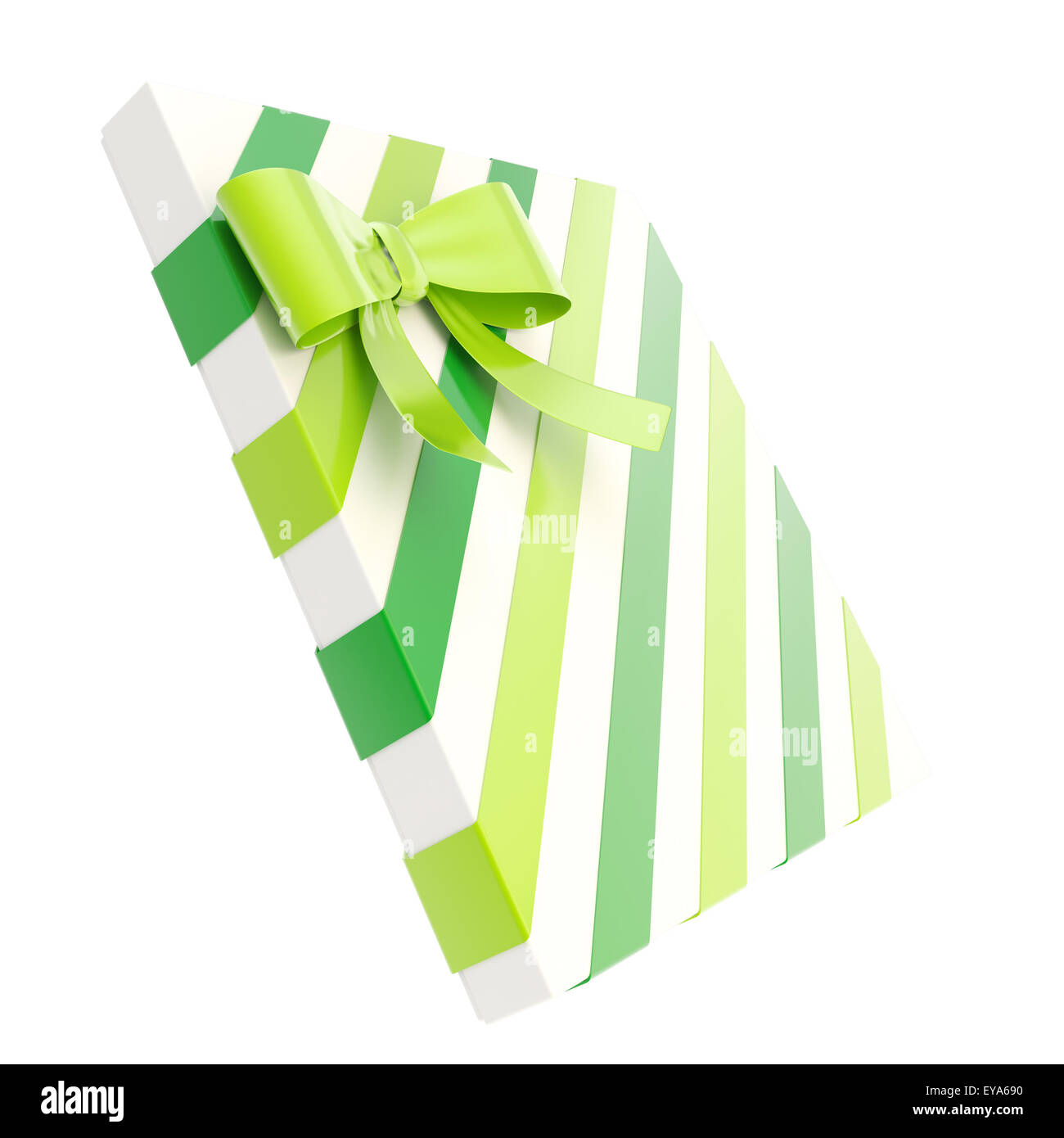 Wrapped gift box with a bow and ribbon Stock Photo - Alamy