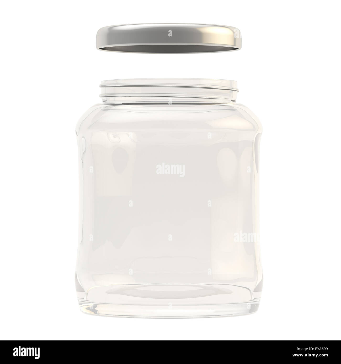 Metal cap over a glass jar isolated Stock Photo - Alamy