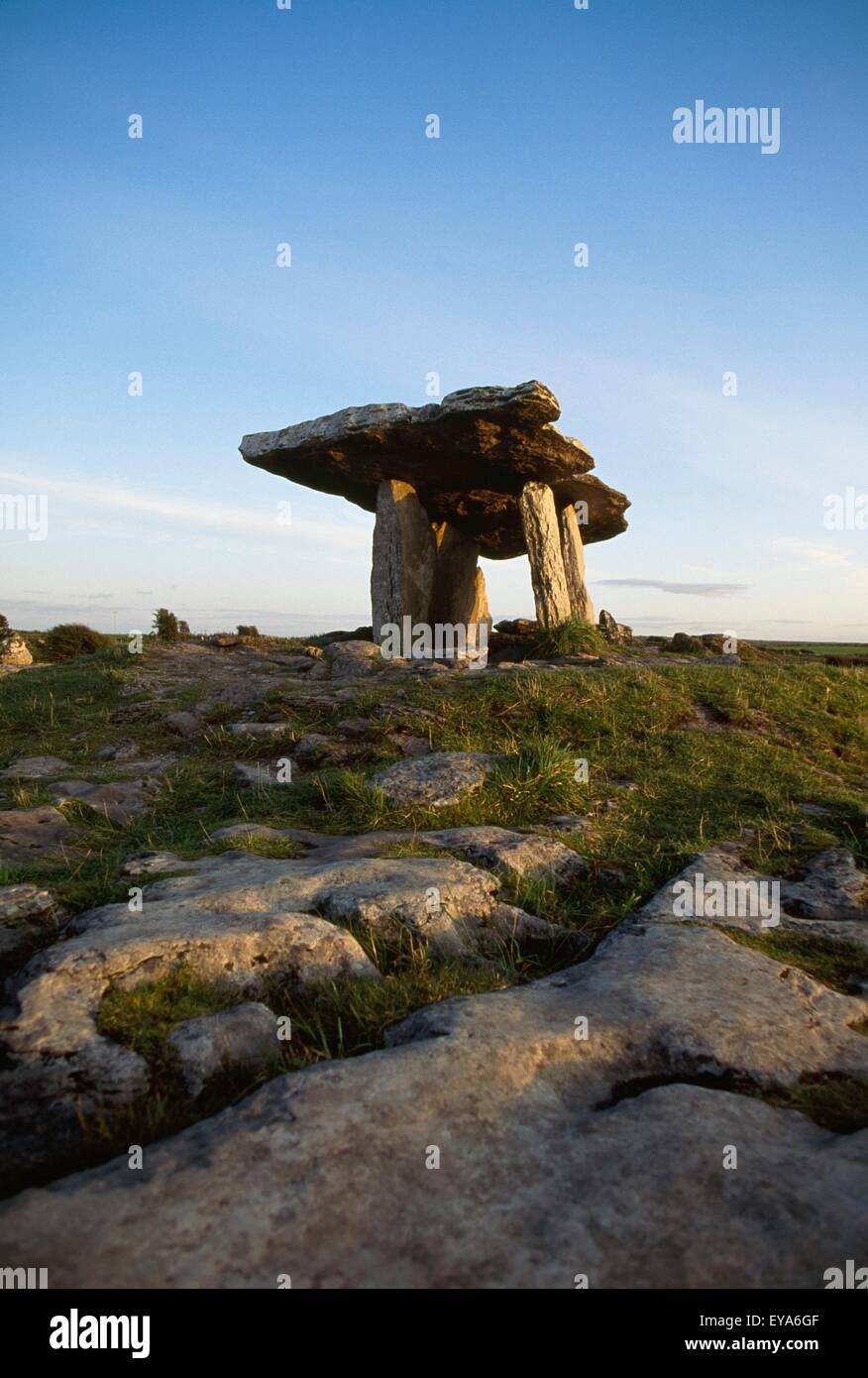 Poulnabrone Dolmen, The Burren, Co Clare, Ireland; Neolithic Tomb Stock ...