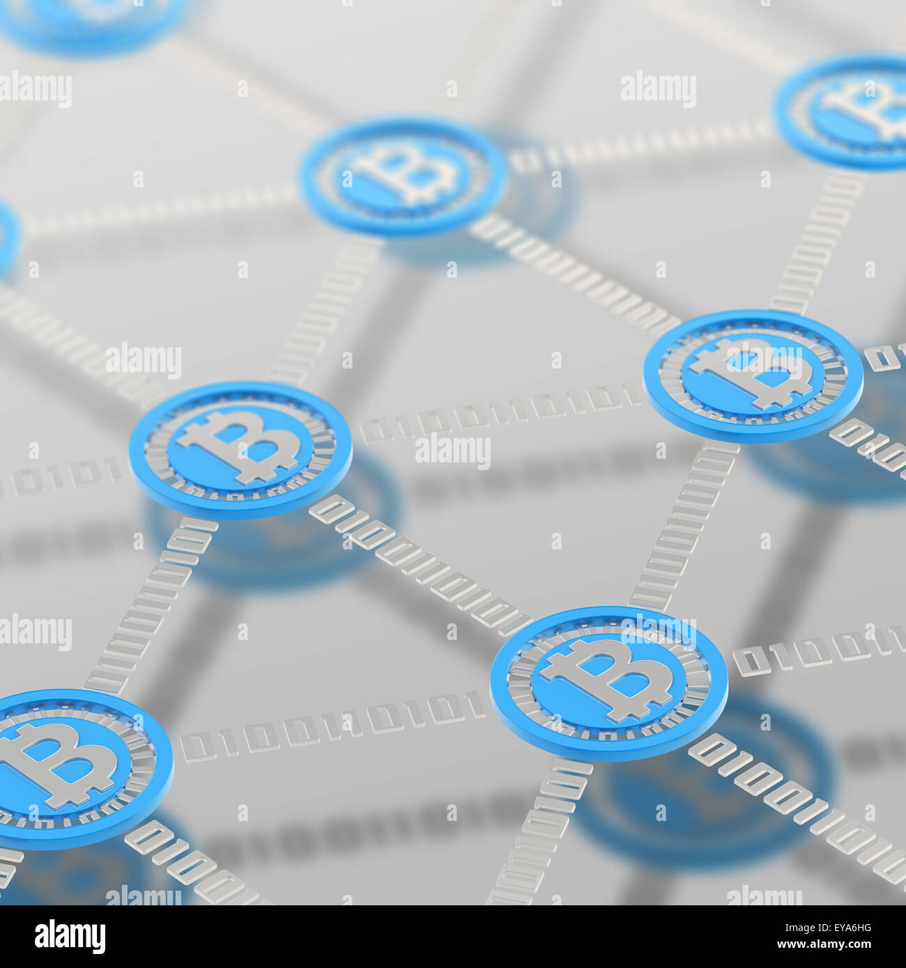 Bitcoin peer-to-peer network Stock Photo - Alamy