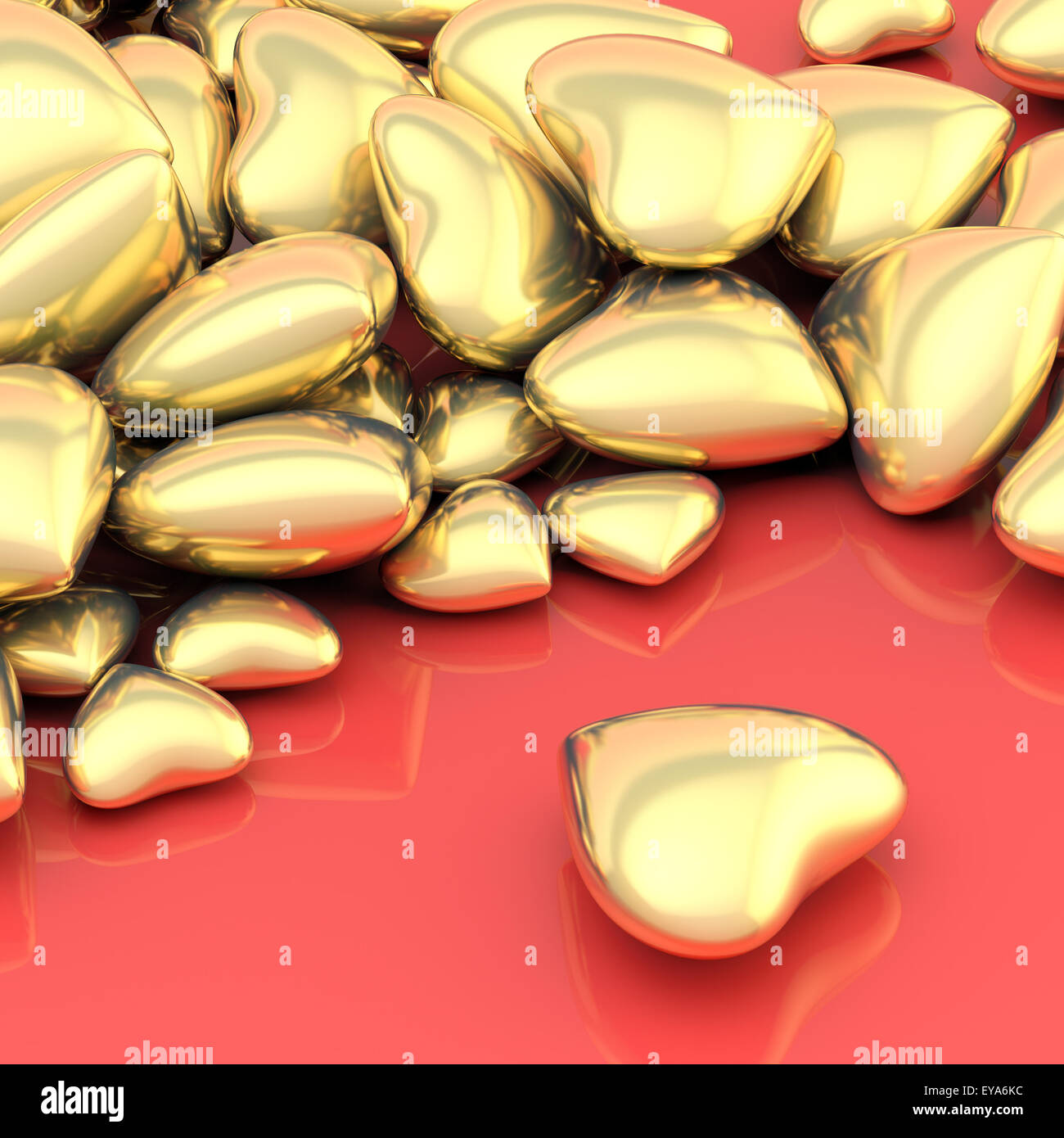 Pile of hearts over a surface Stock Photo - Alamy