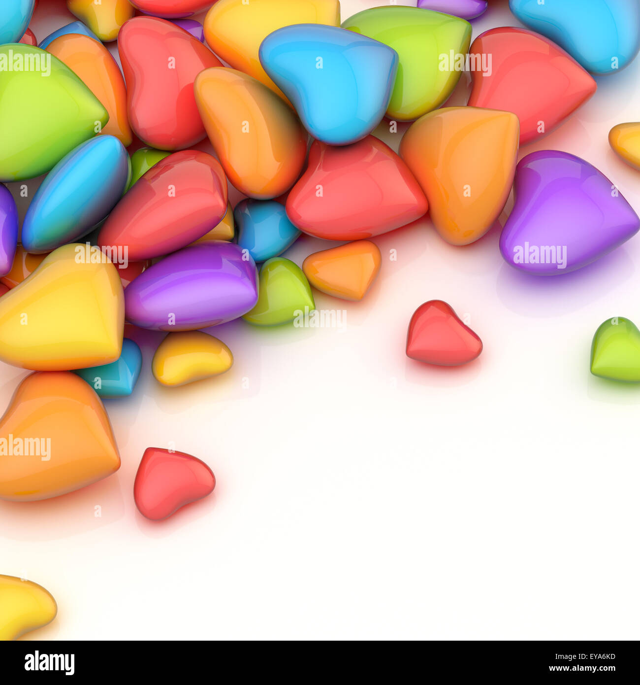 Pile of hearts over a surface Stock Photo - Alamy