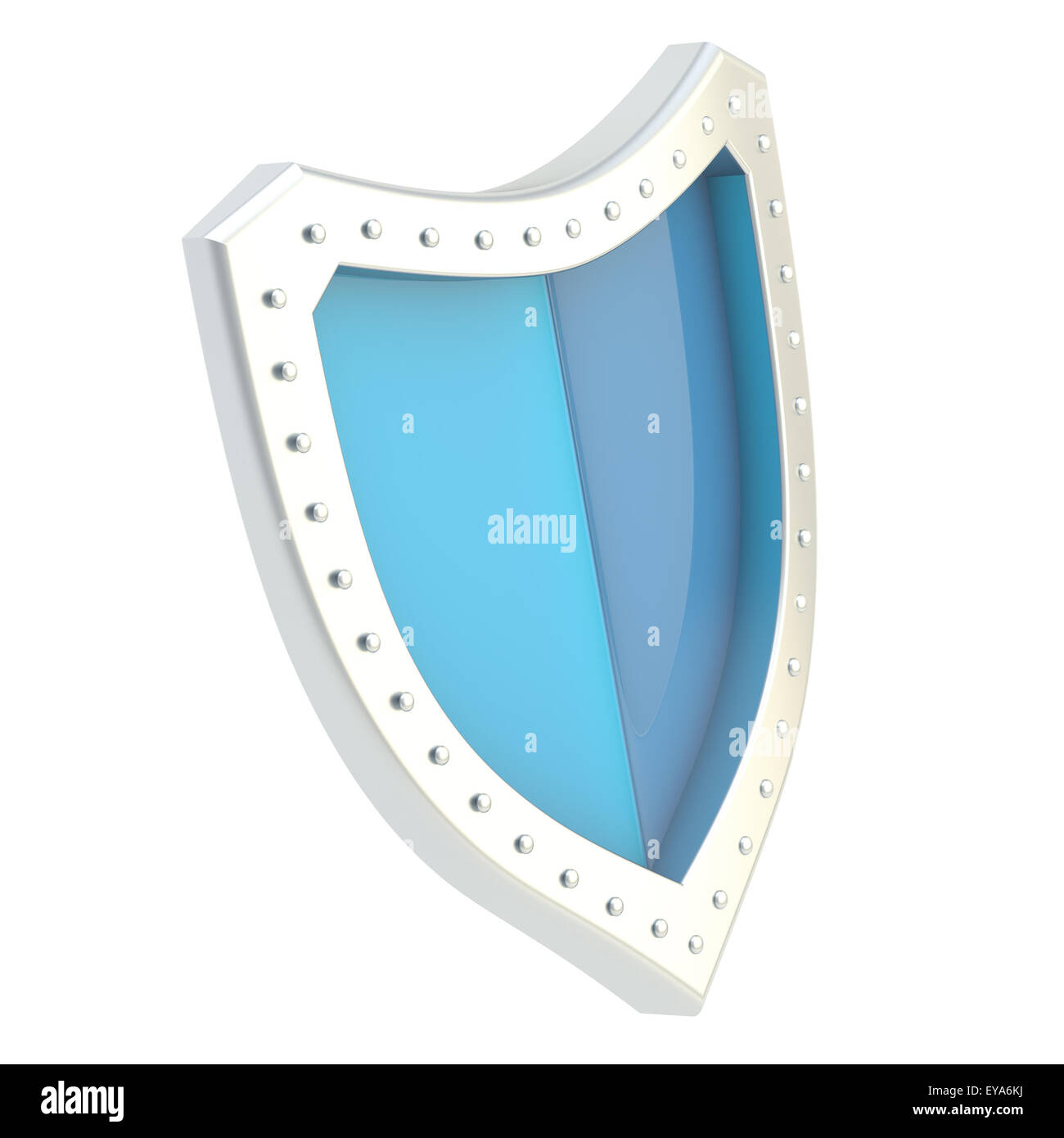 Three-dimensional shield symbol isolated Stock Photo - Alamy