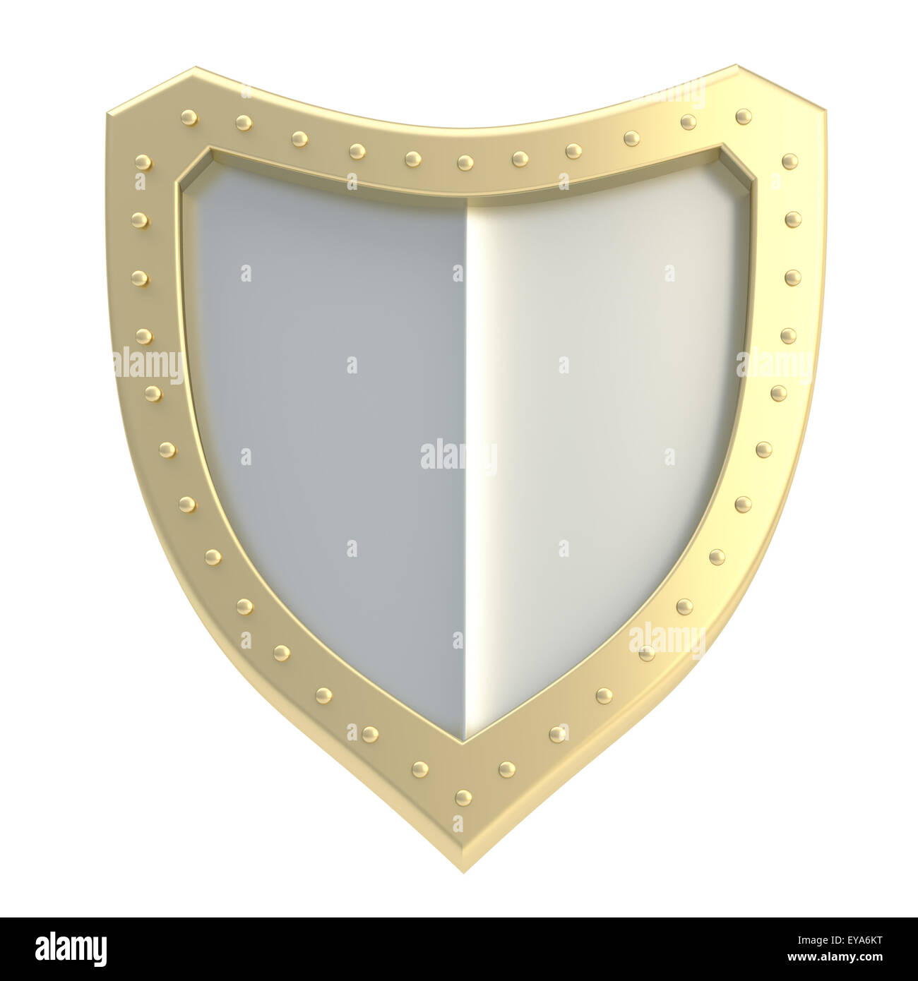 Three-dimensional shield symbol isolated Stock Photo - Alamy