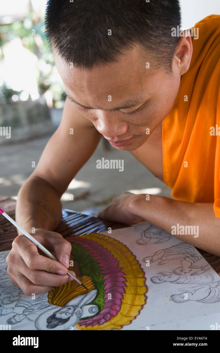 Novice monk drawing pictures of buddha hi-res stock photography and ...
