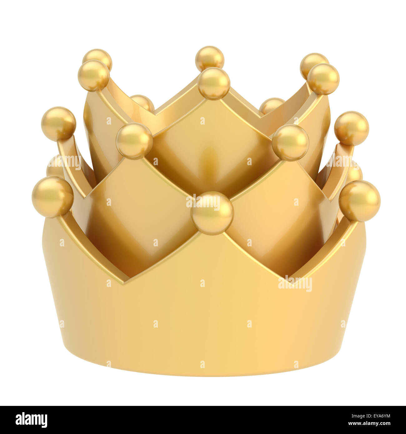 Golden crown isolated on white Stock Photo - Alamy