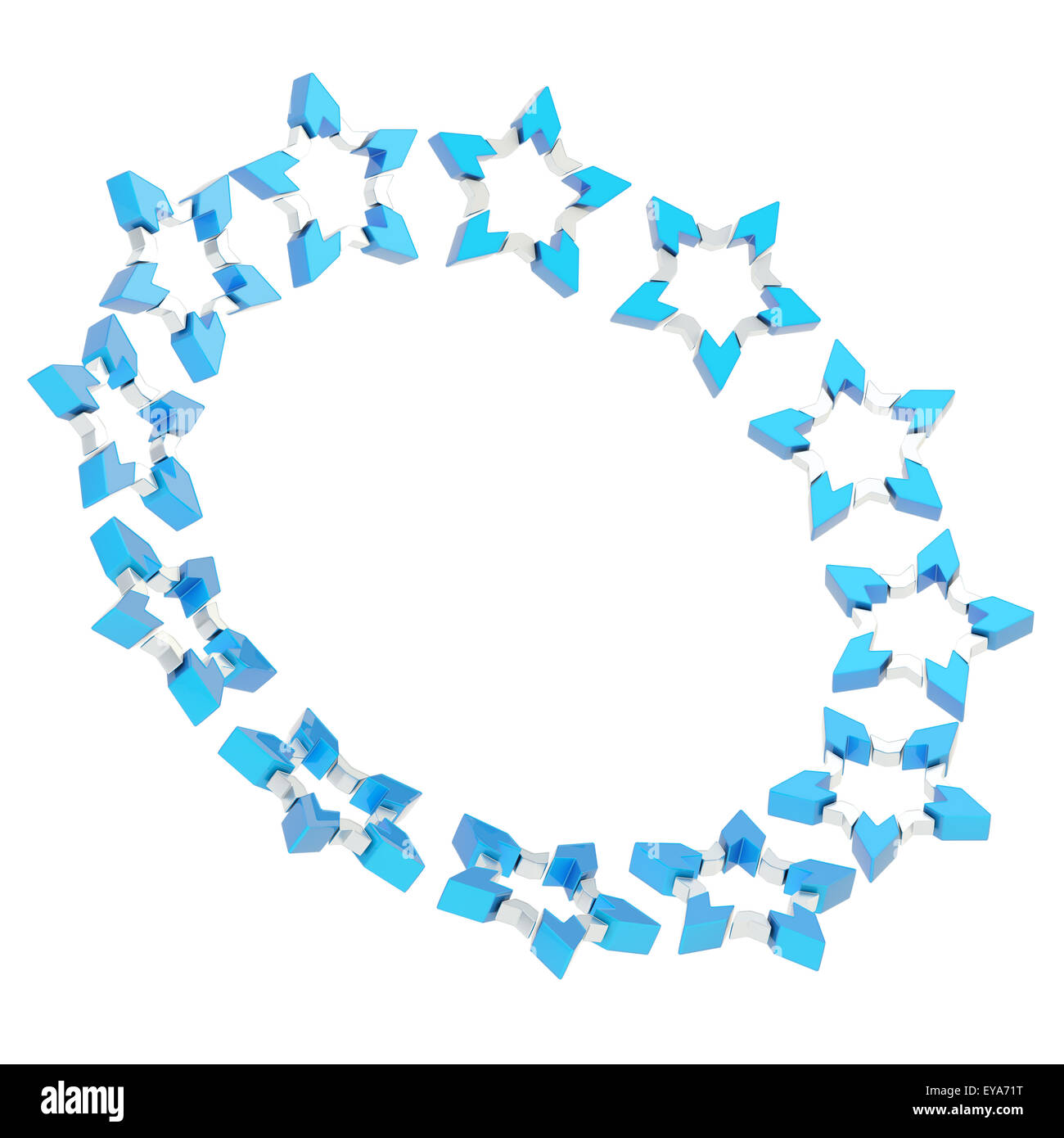 Round frame made of stars Stock Photo - Alamy