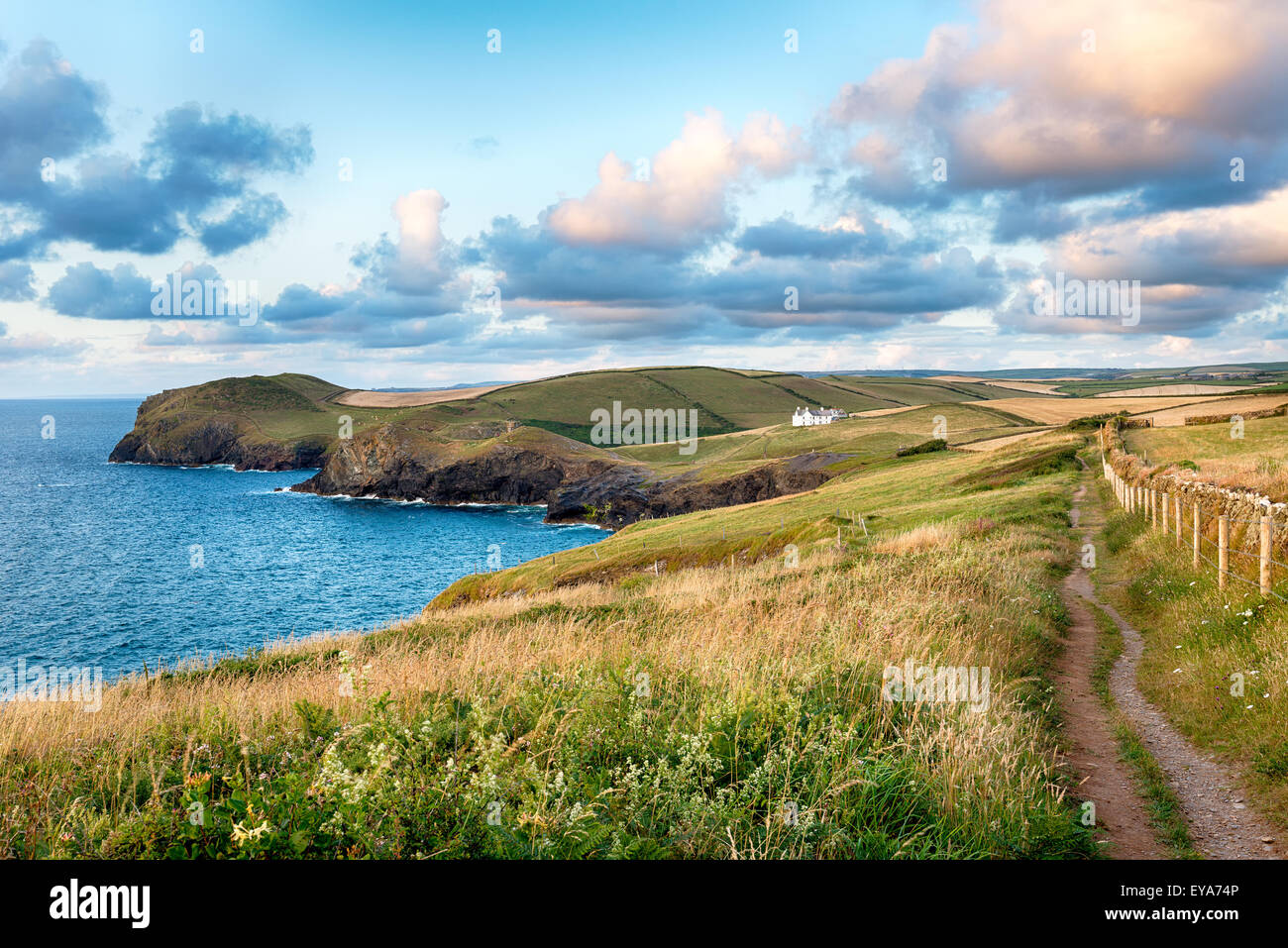 The South West Coast Path as it approaches Doyden Point and Port Quin ...