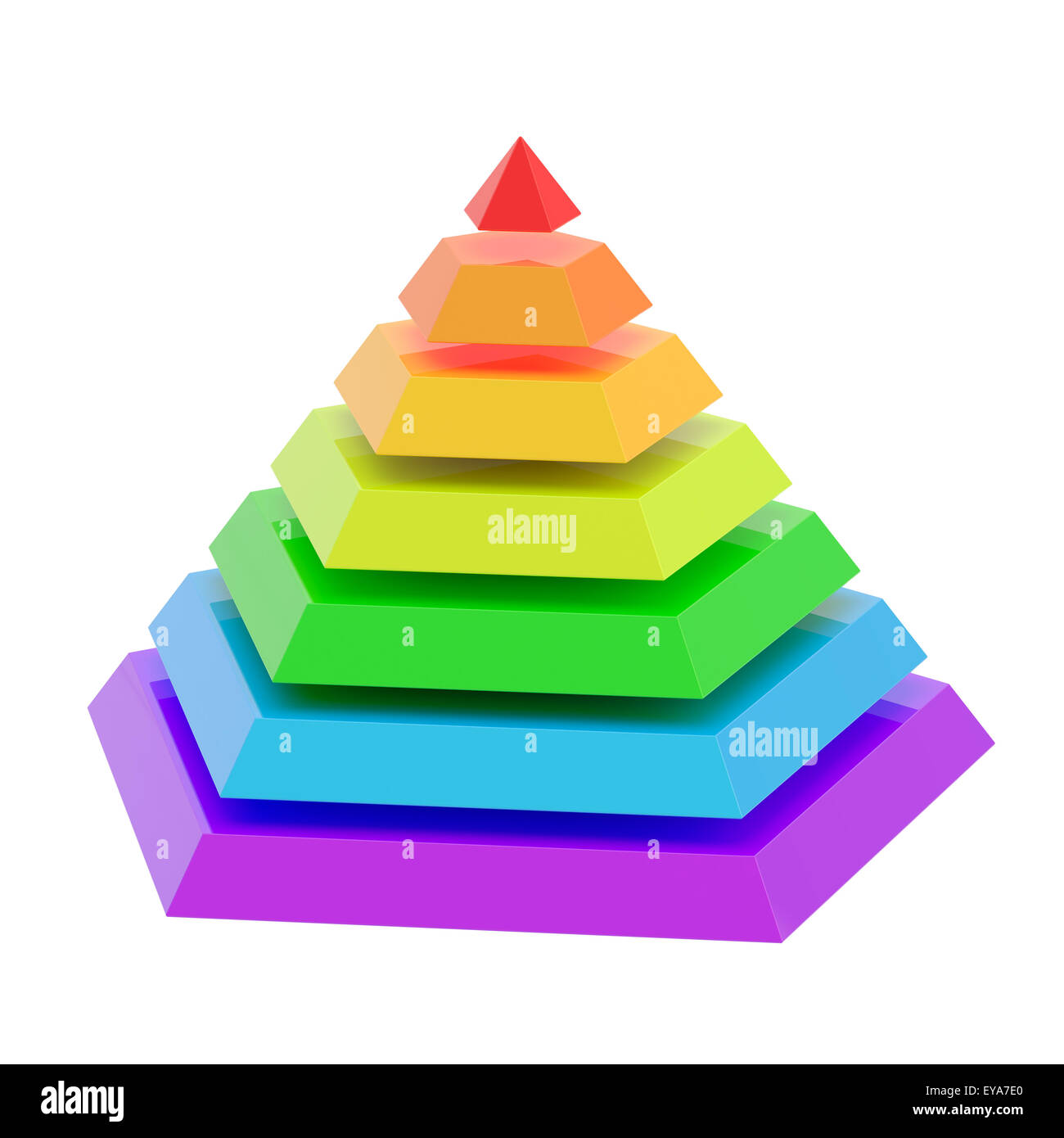 Divided into segments pyramid Stock Photo - Alamy