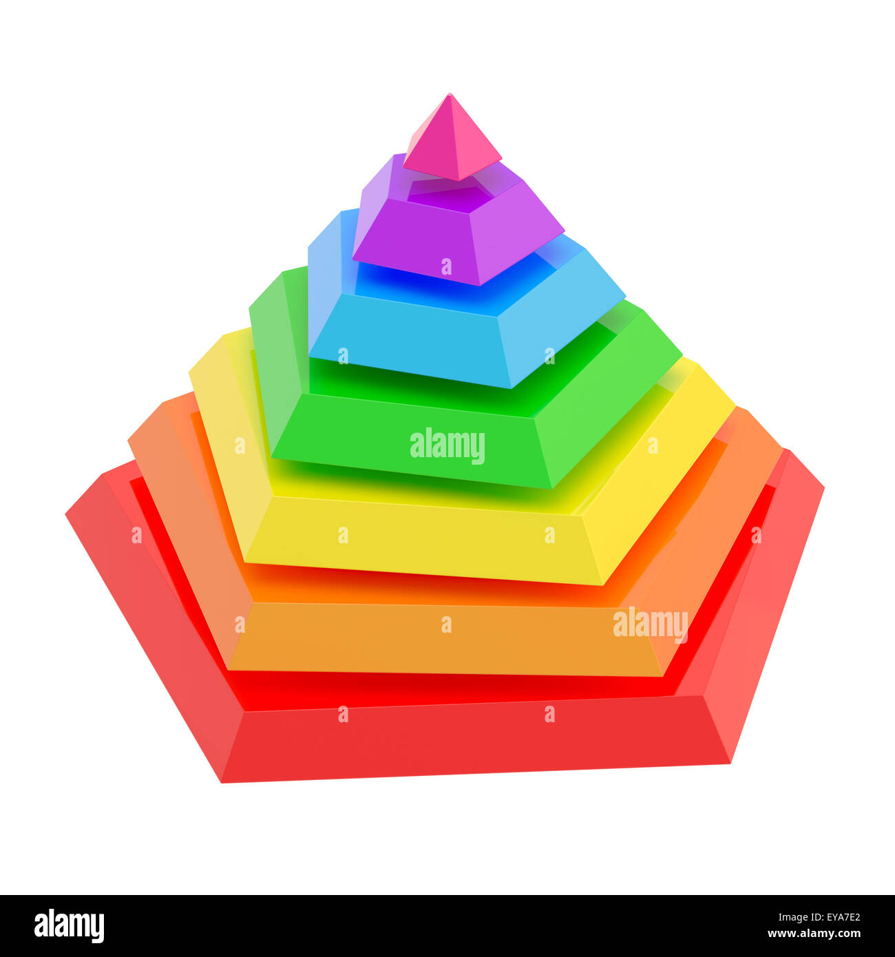 Divided into segments pyramid Stock Photo - Alamy