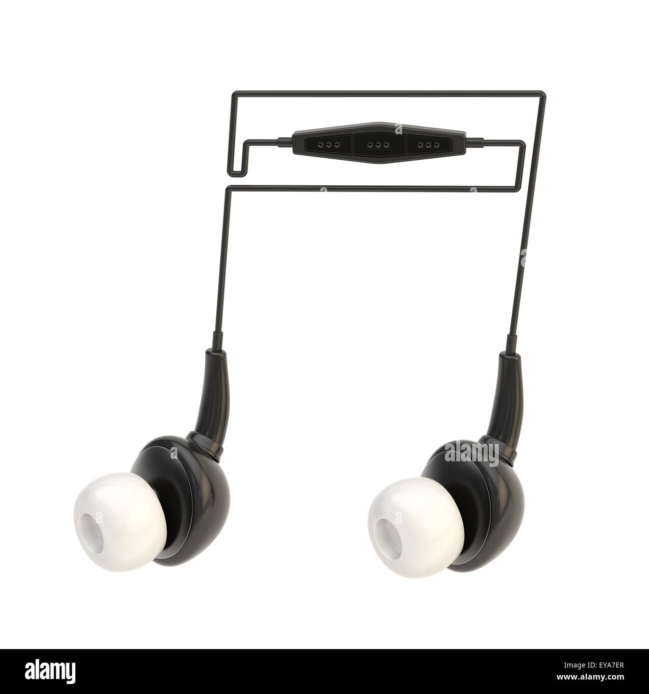 Note sign made of headphones Stock Photo - Alamy