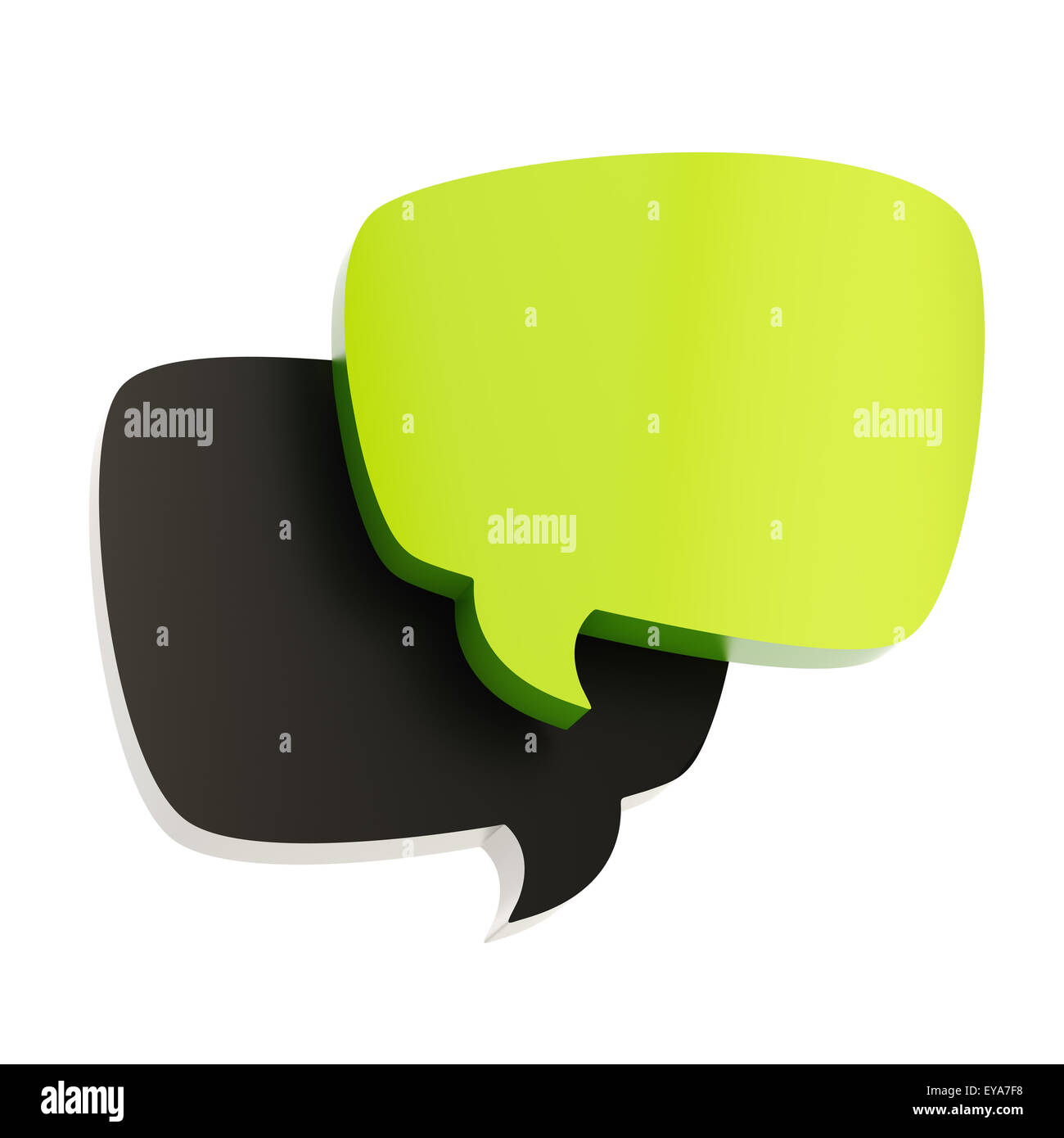 Composition of two text bubbles isolated Stock Photo - Alamy