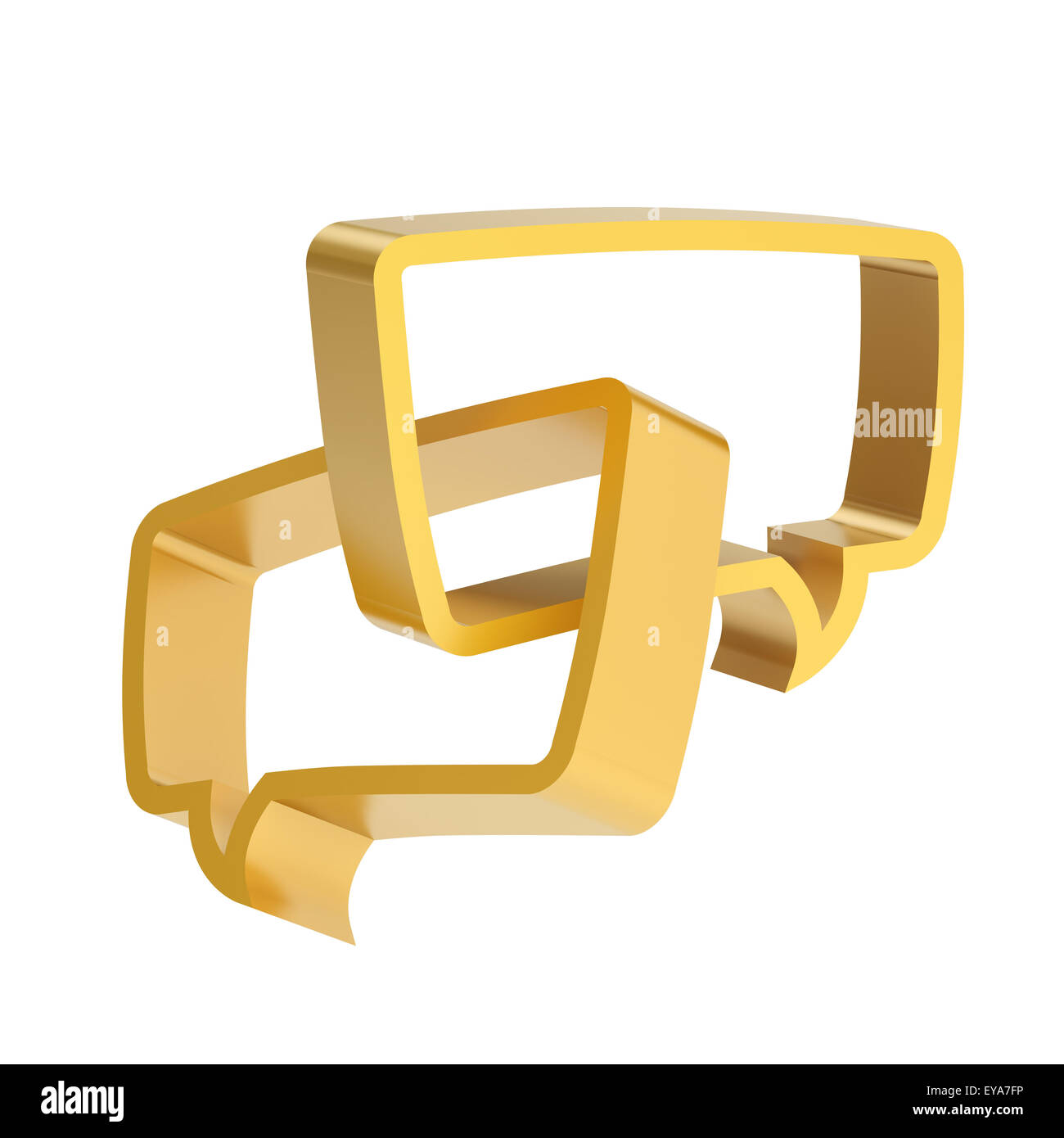 Composition of two text bubbles isolated Stock Photo - Alamy