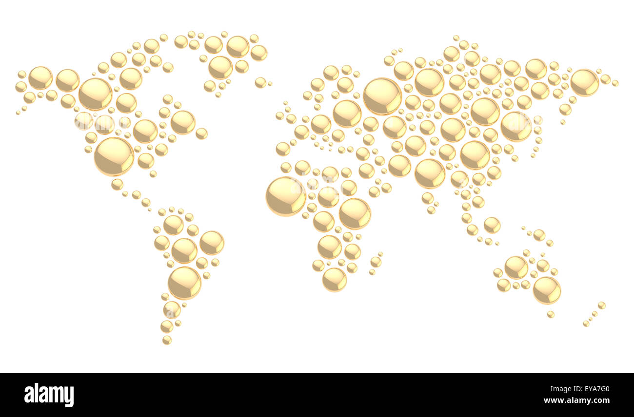 World map made of round shapes Stock Photo - Alamy