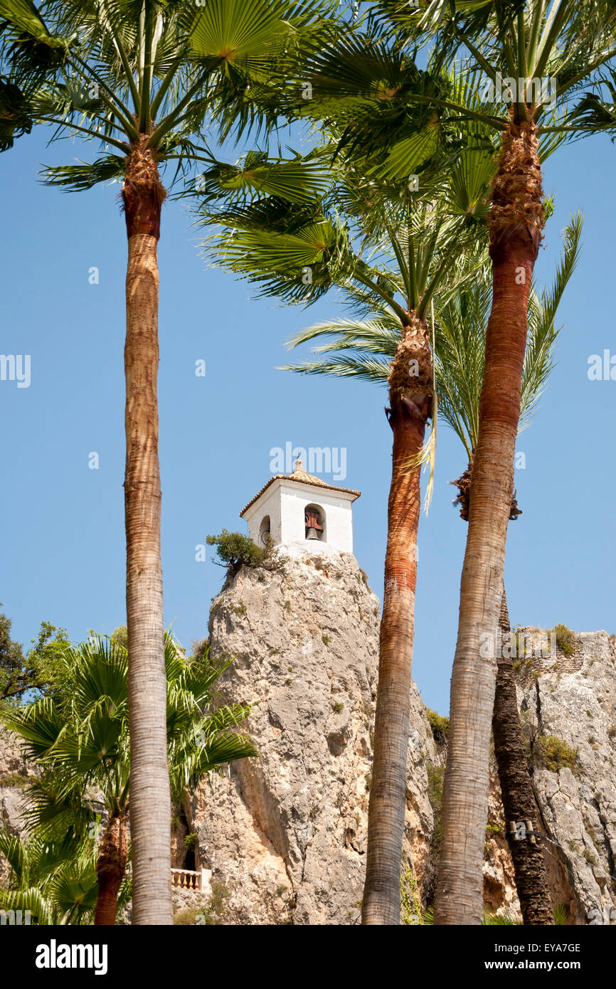 Belfry behind Palm Trees Stock Photo - Alamy