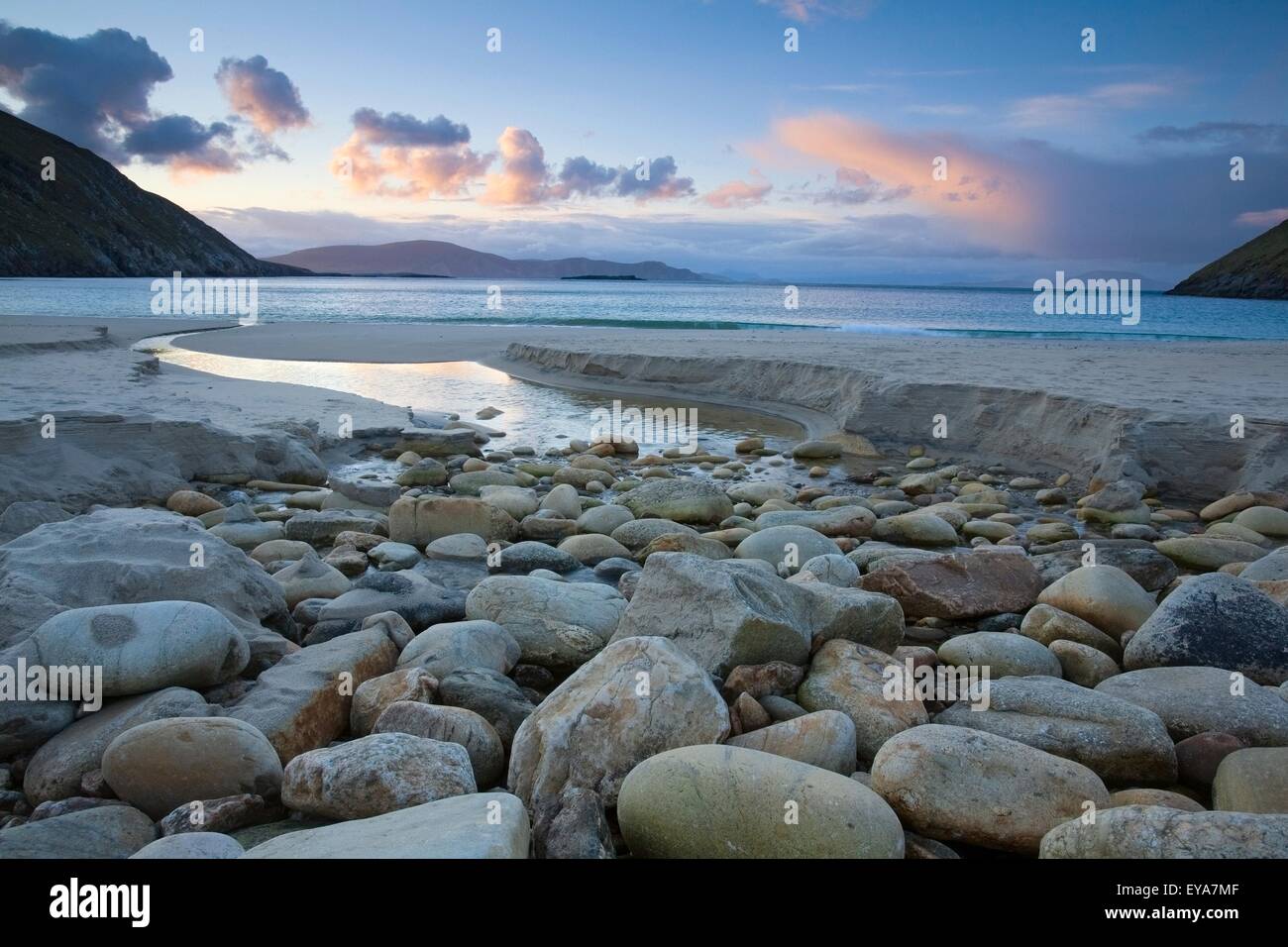 Keem Strand, Achill Island, Co Mayo, Ireland; Scenic View Of Keem ...