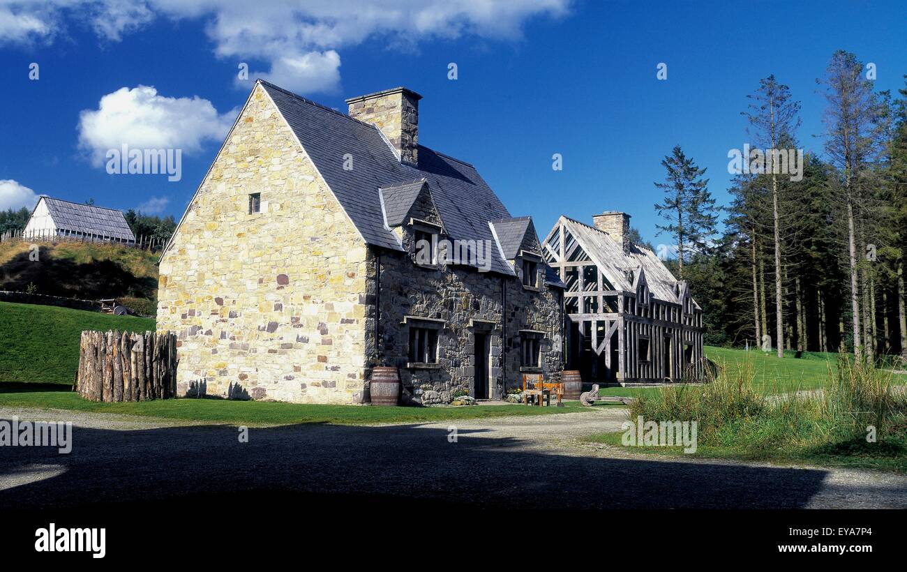 Low Angle View Of A Cottage In The Park, Omagh, County Tyrone, Northern ...