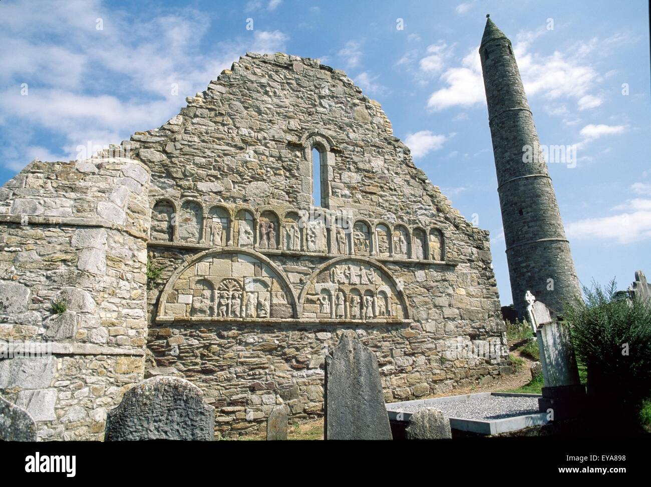 Ruins Of A Stone Building; Ardmore, County Waterford, Ireland Stock ...