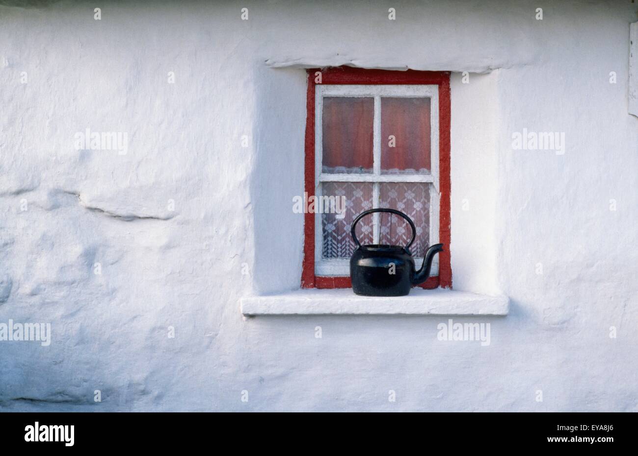 Kettle On Window Ledge Of Cottage, Kilronan, Inishmore, Aran Islands ...