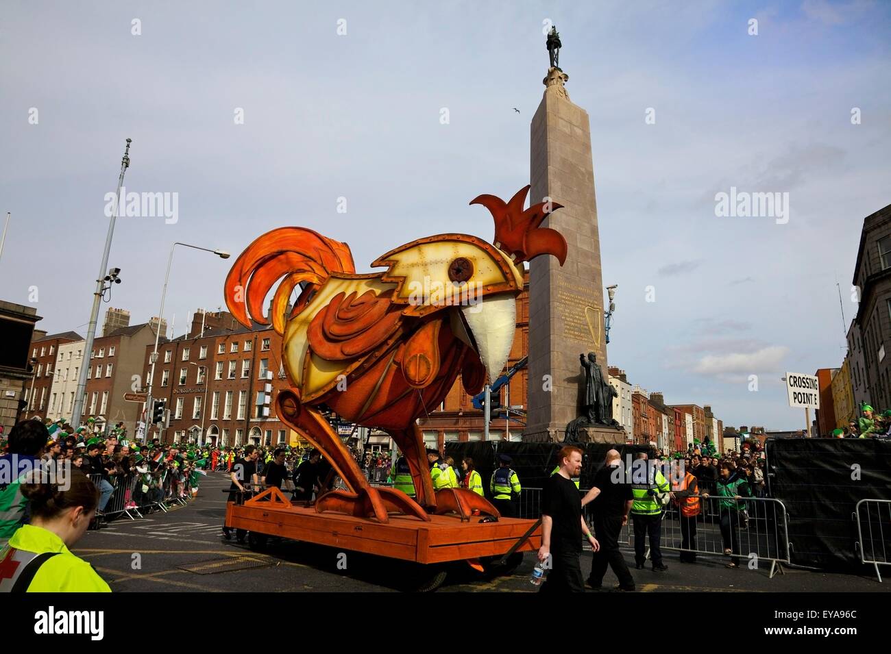 Dublin, Ireland; A Float With A Large Bird As Part Of A Parade On O ...