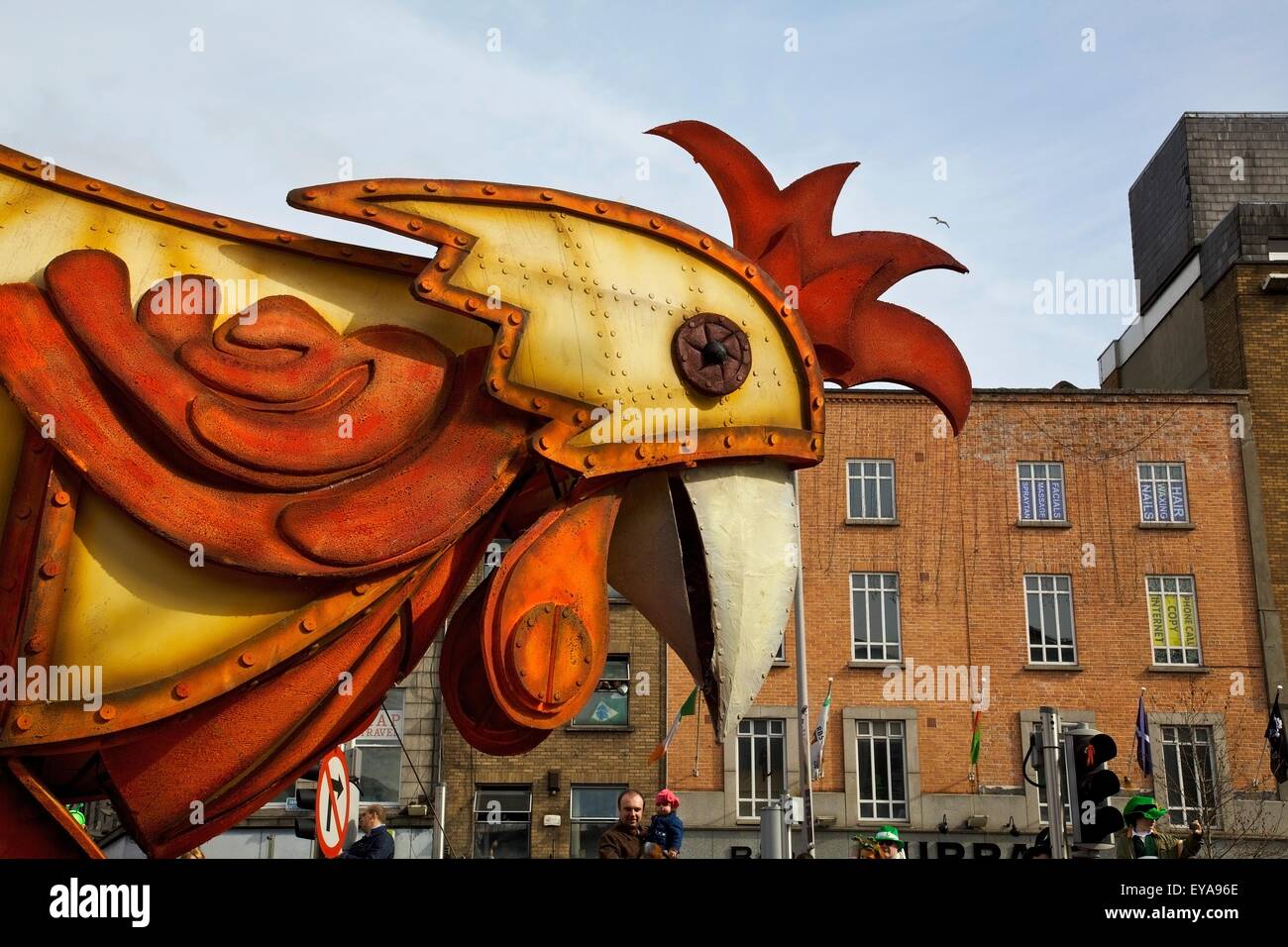 Dublin, Ireland; A Float With A Large Bird As Part Of A Parade On O ...
